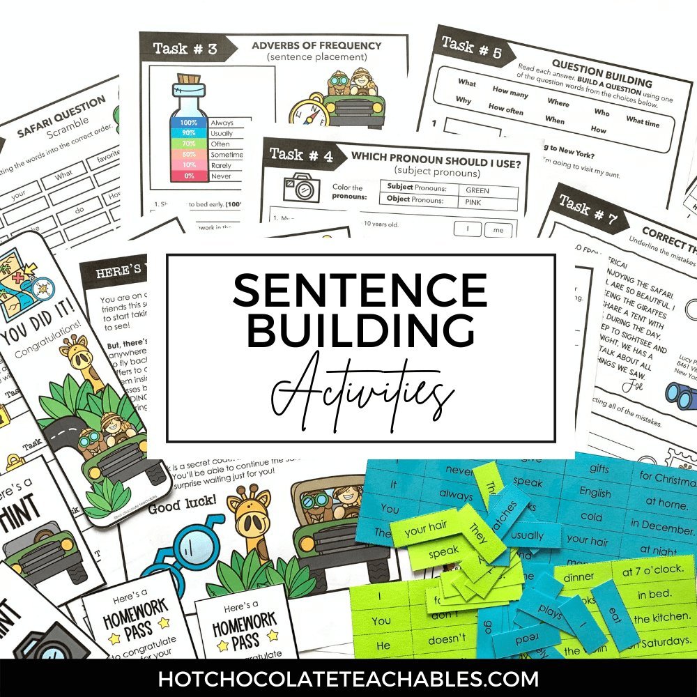 Sentence Building Activities that your students will LOVE!