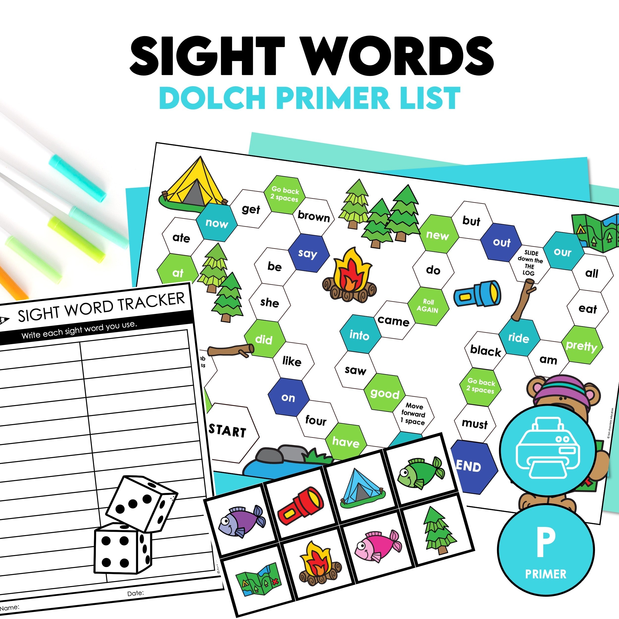 Dolch Primer Sight Words - Hot Chocolate Teachables