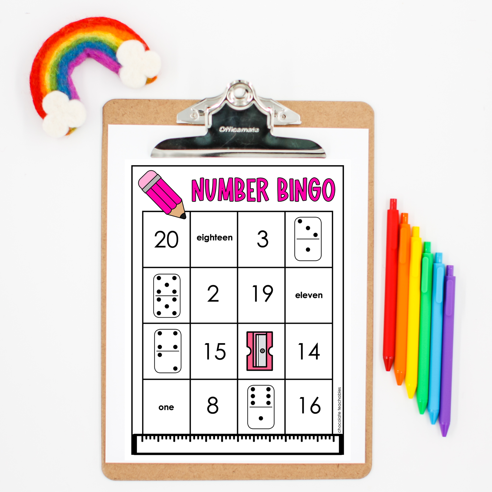 Numbers - Learn Number Words- Hot Chocolate Teachables