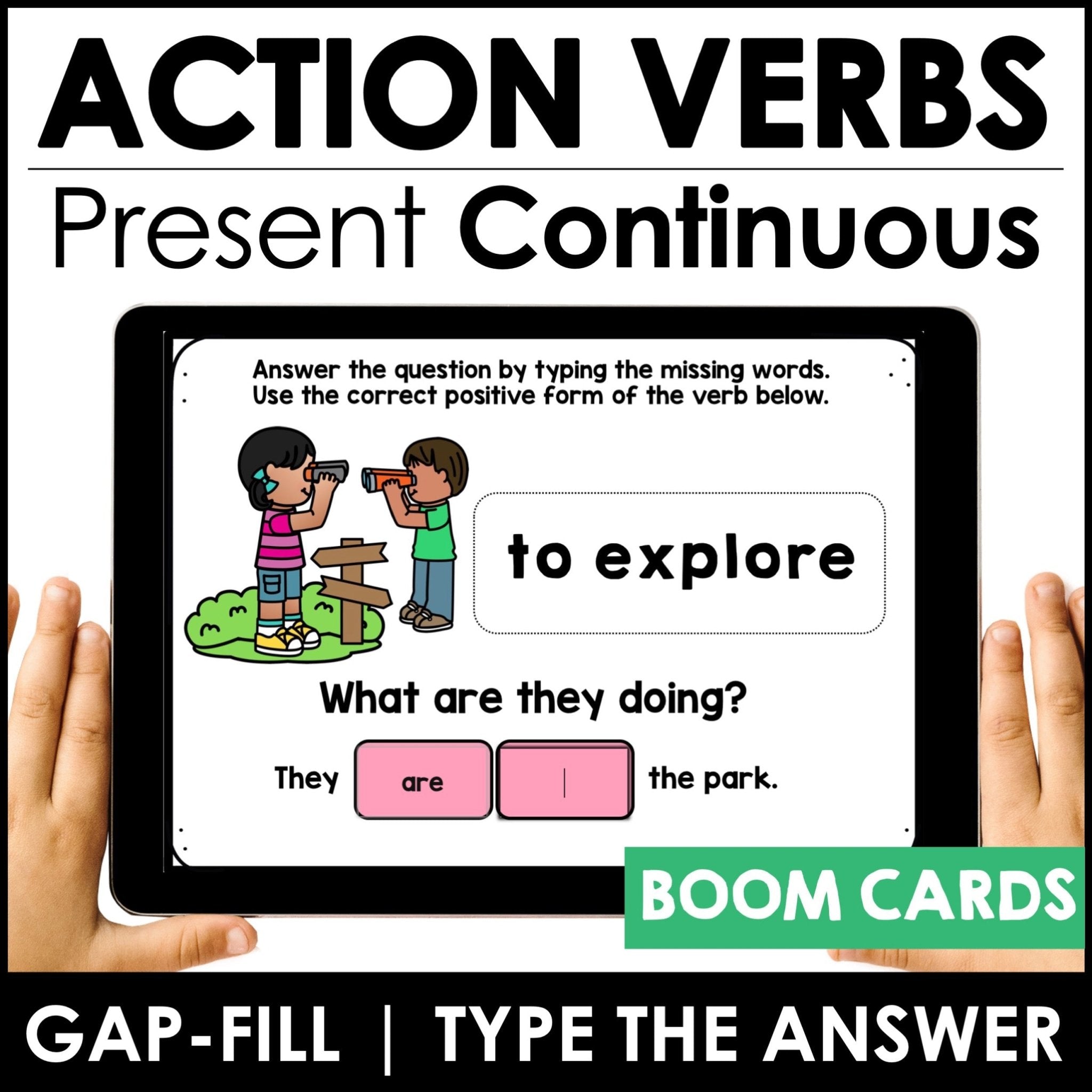 Present Progressive Tense Sentence Building Cards