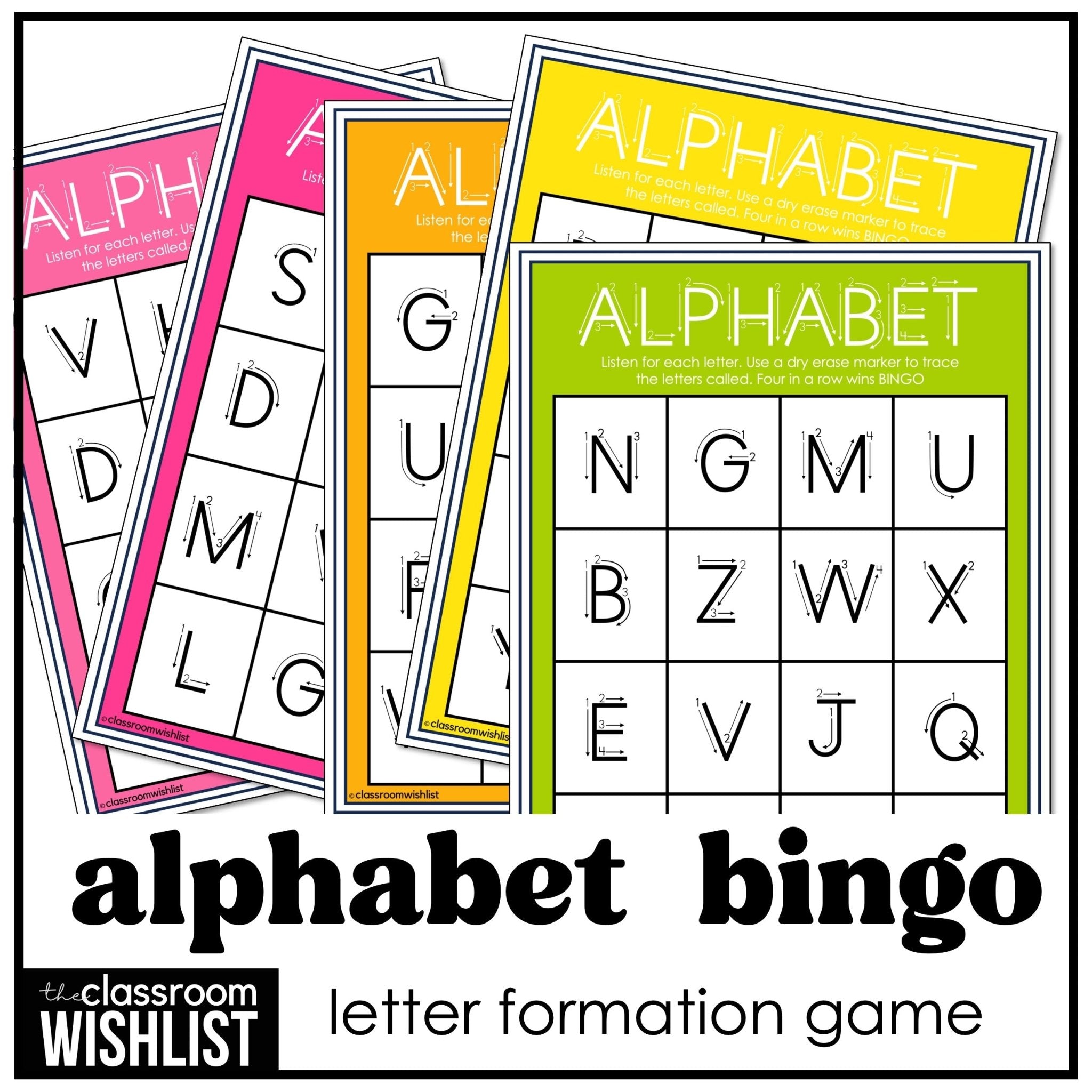 Alphabet Letter Formation Bingo Game | Practice Lowercase