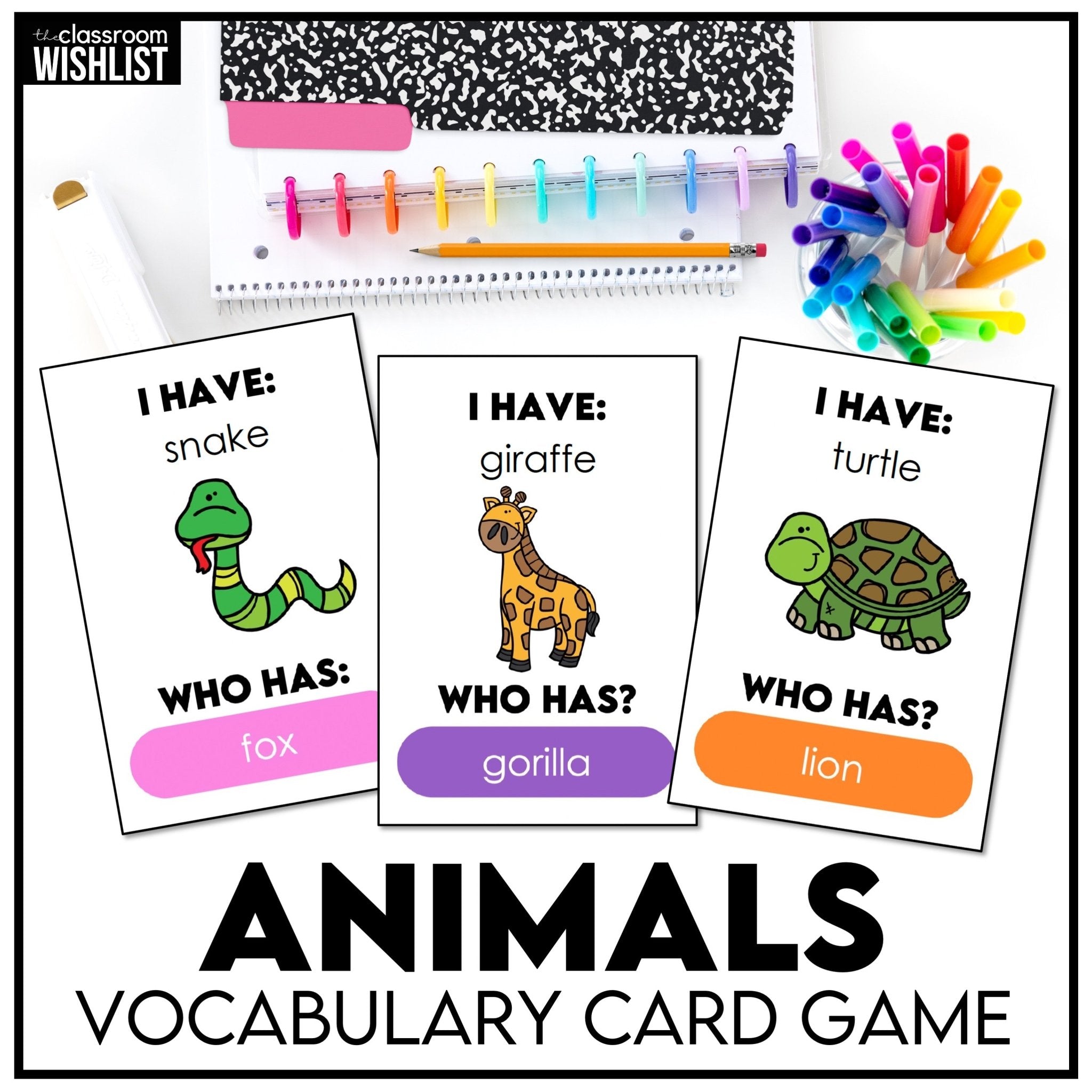 Animal "I Have, Who Has?" Card Game | Zoo, Marine, Farm
