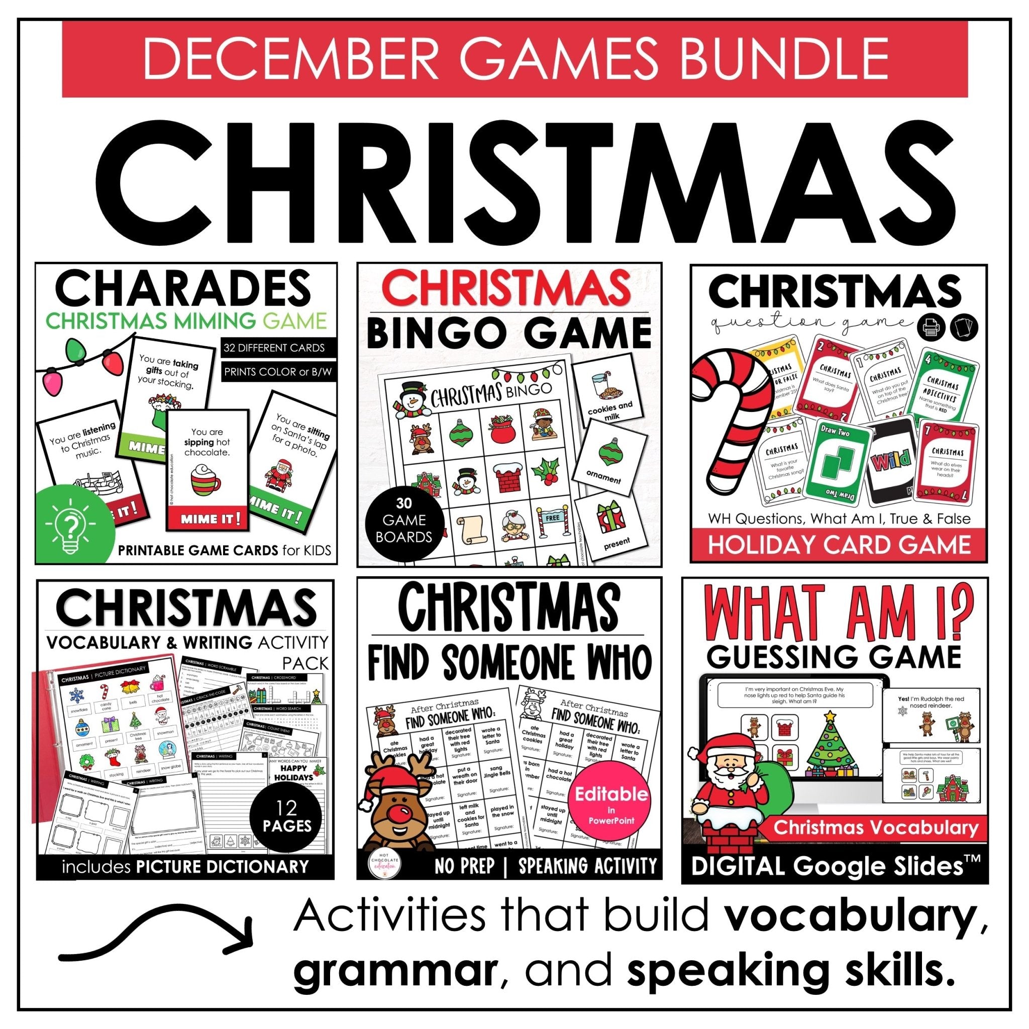 Holiday Games Bundle for ELL & ESL Students