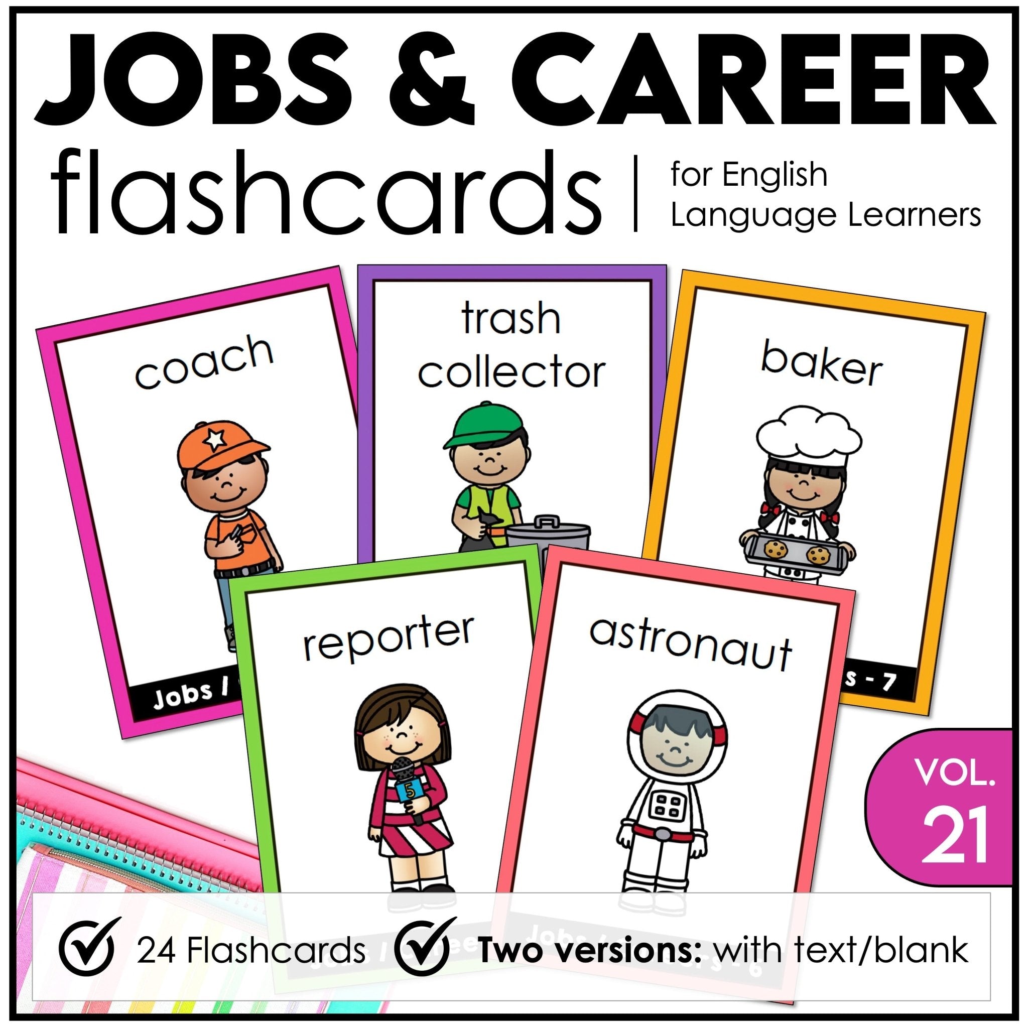 Occupation Flashcards for ESL: Community Helpers