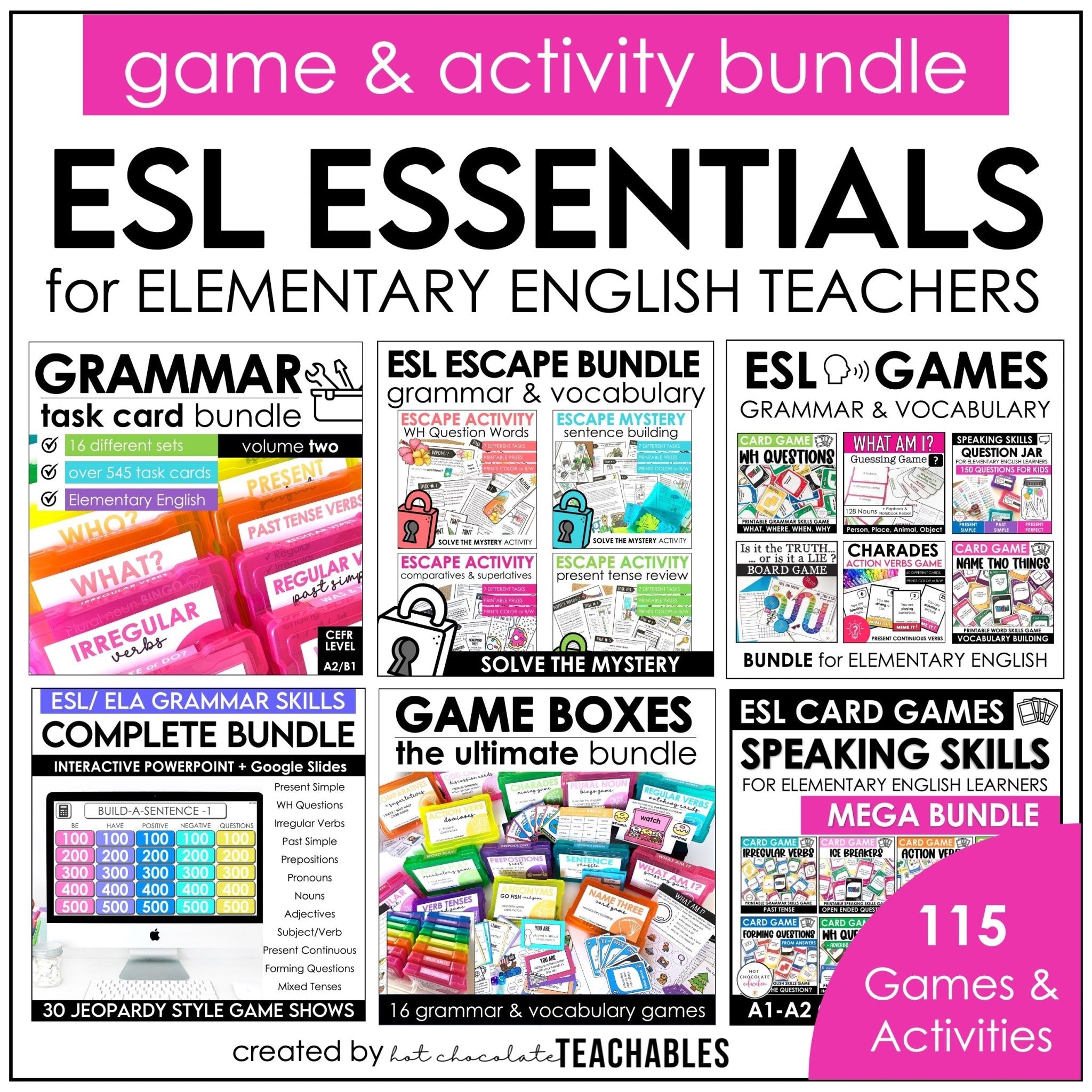 English Essentials Biggest Bundle: ESL Grammar Activities