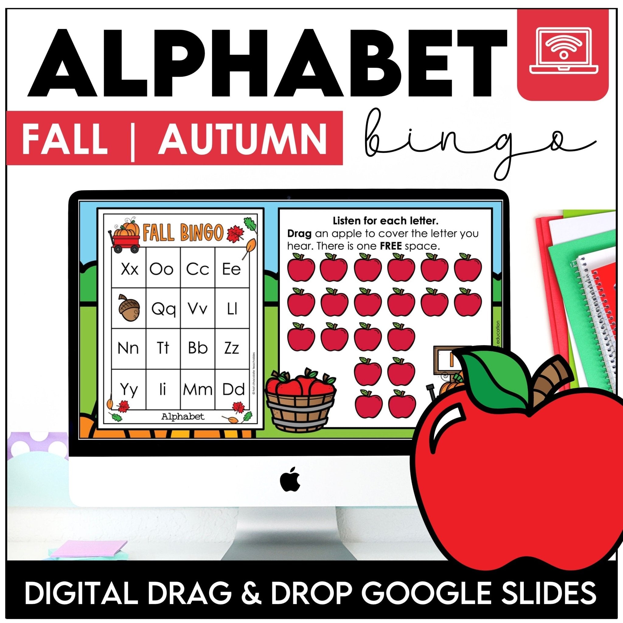 Fall Alphabet Bingo | Digital A–Z Letter Recognition