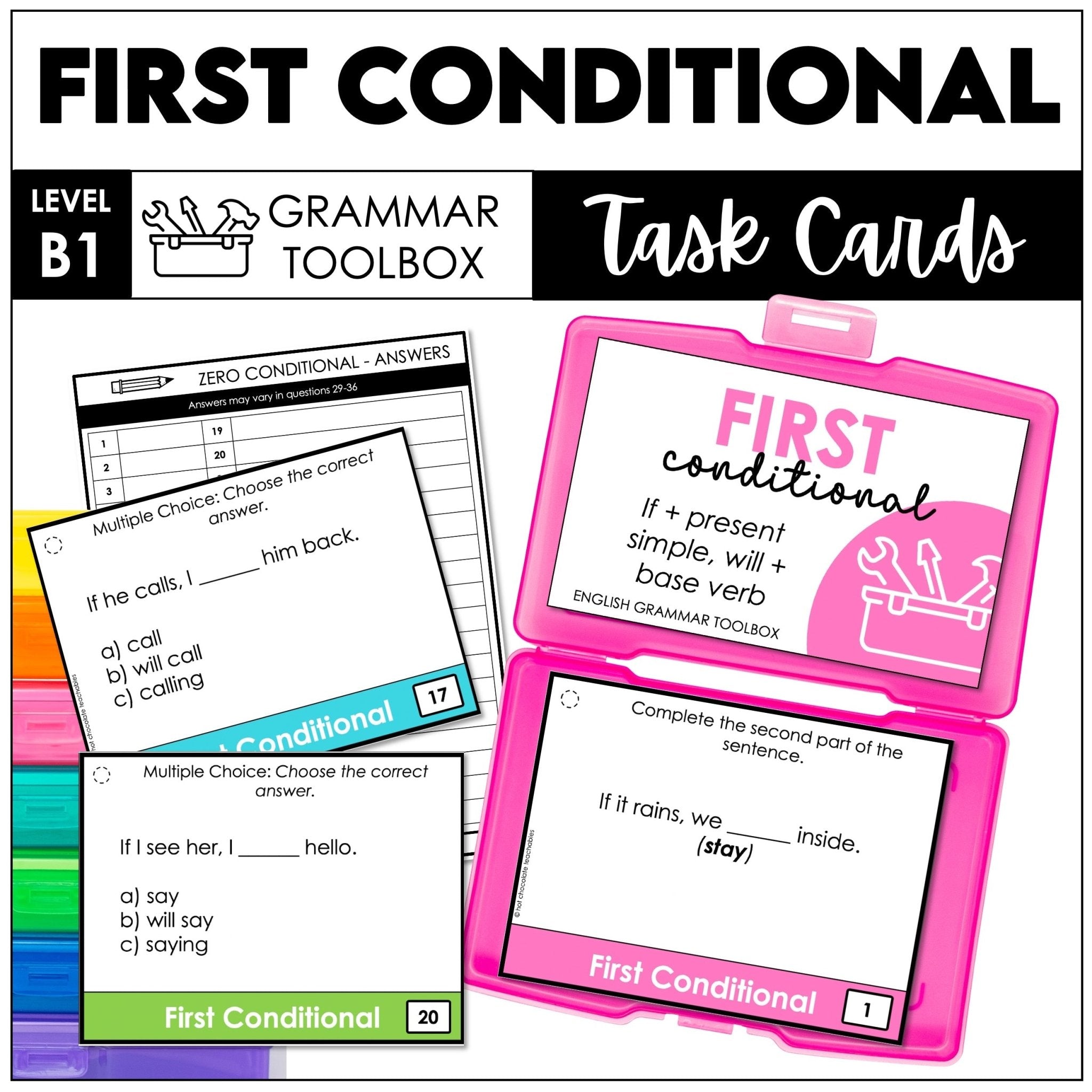 First Conditional Task Cards | ESL Grammar