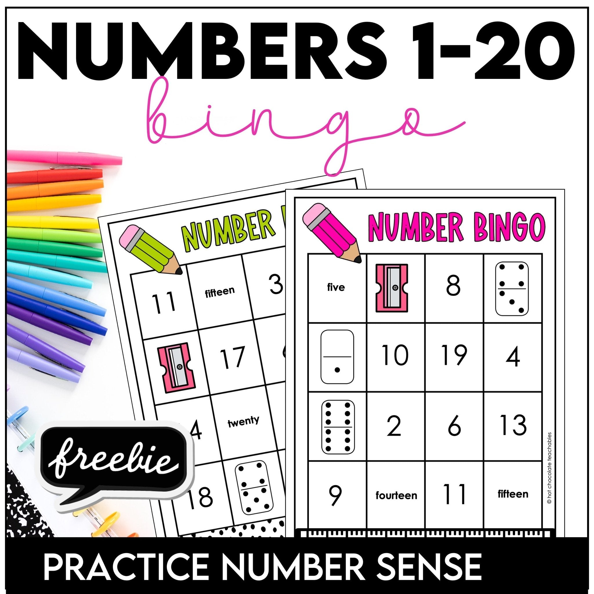 Bingo Game Numbers 1-20 – Free Download