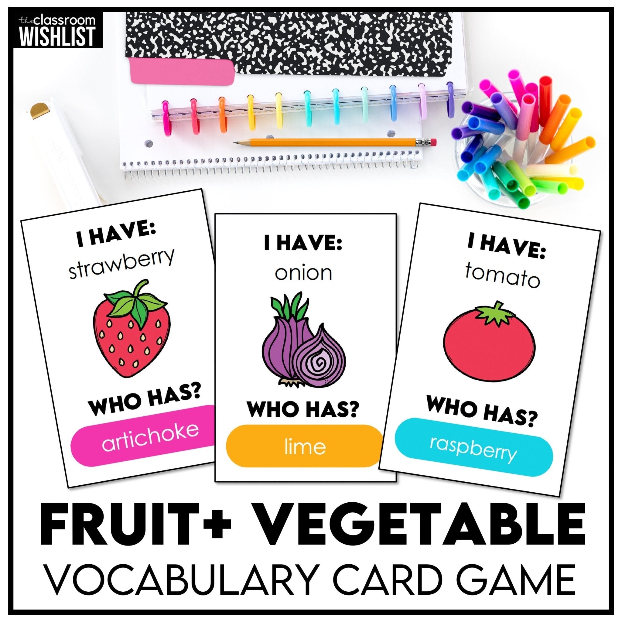 Fruit & Vegetable - I Have, Who Has? Card Game