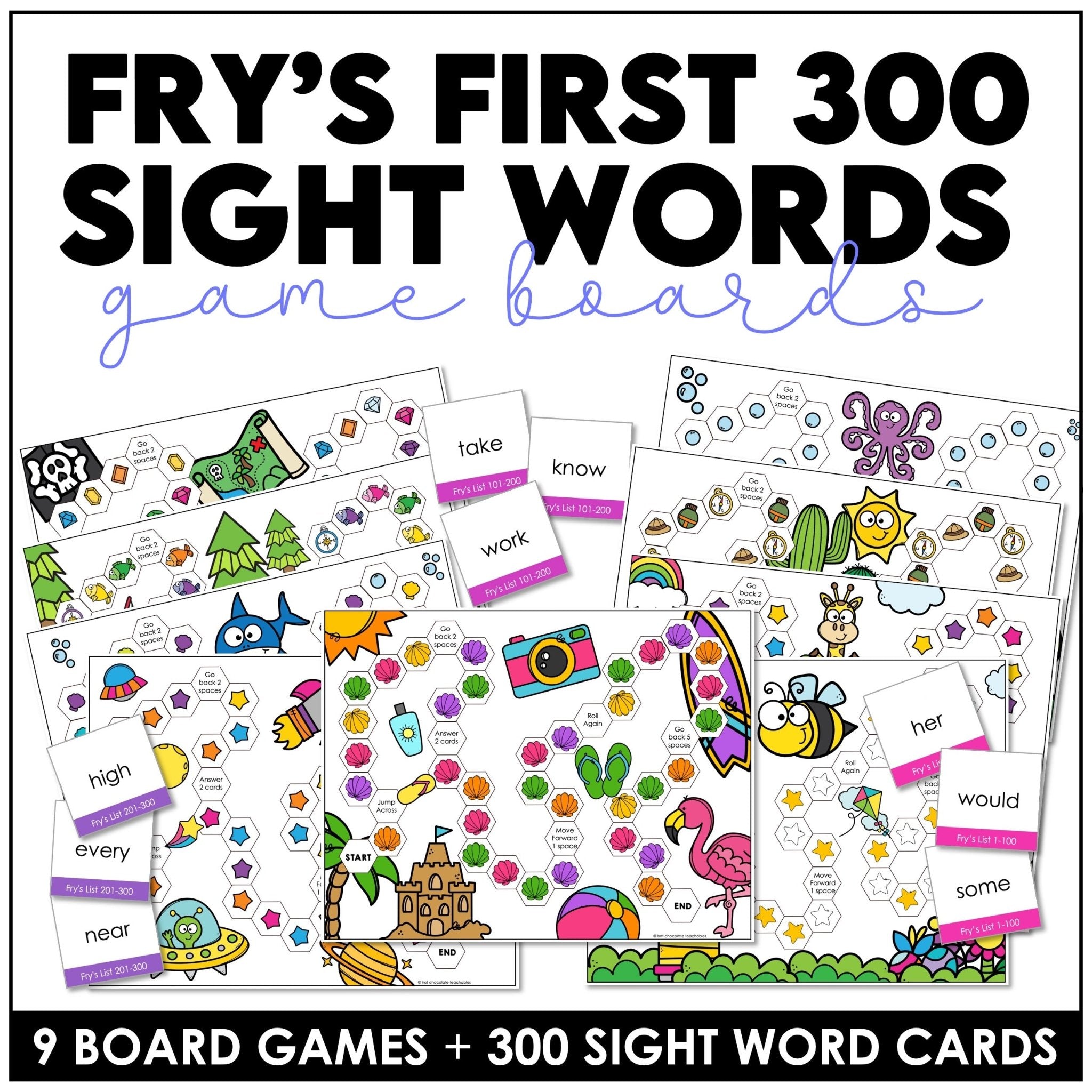 Fry’s First 300 Sight Words Board Games | Print & Play