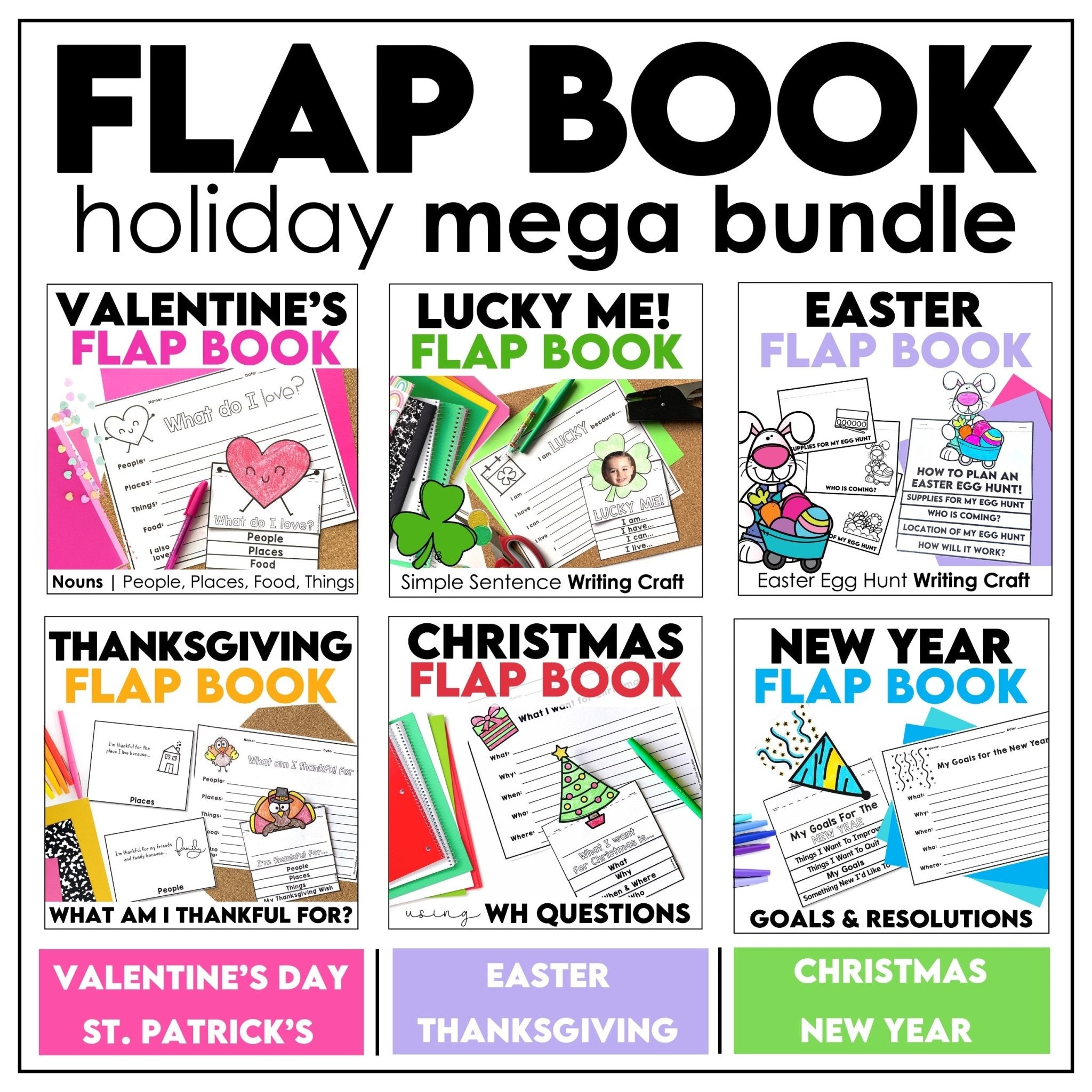 Holiday Writing Flap Books Bundle