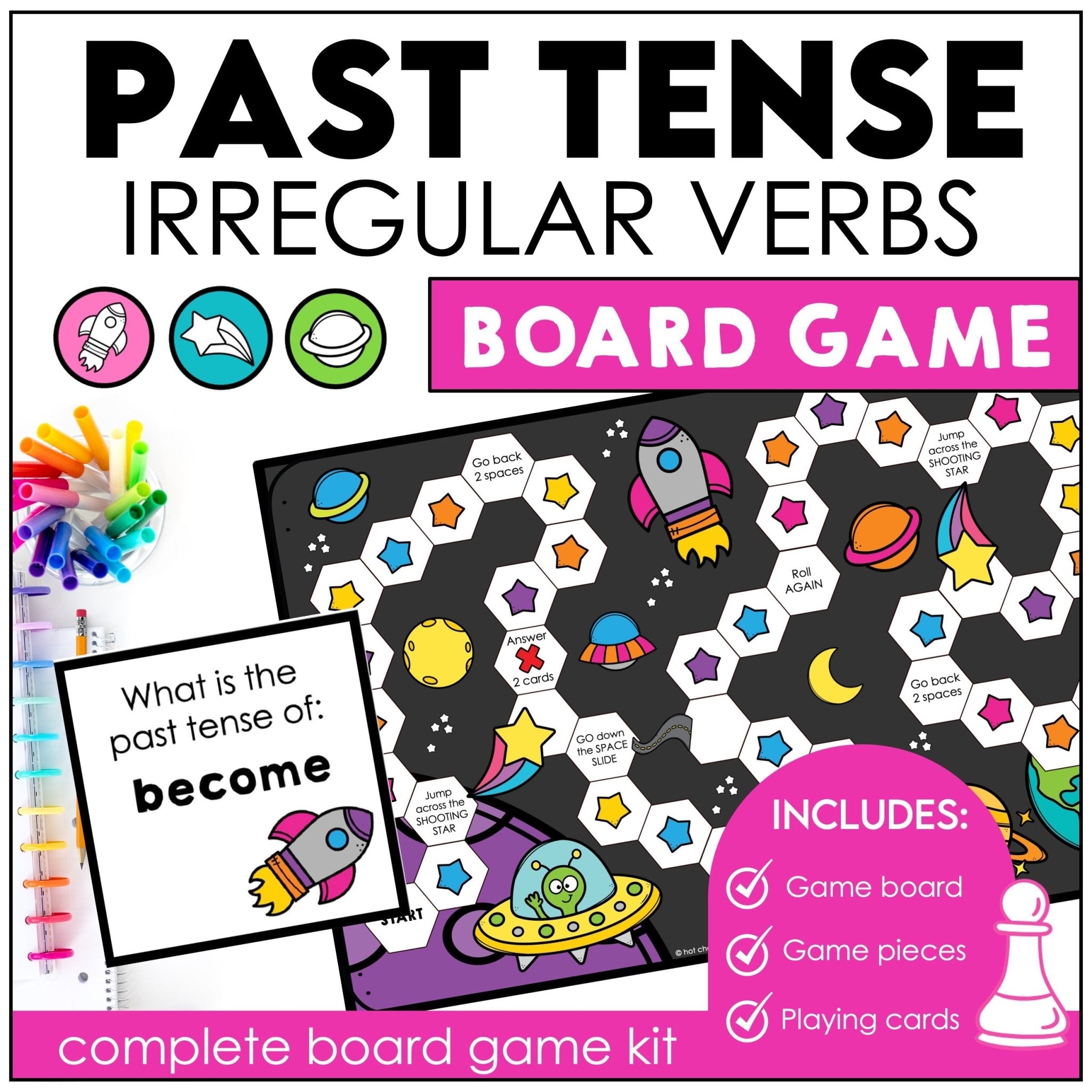 Irregular Verb Board Game - Past Simple Activity