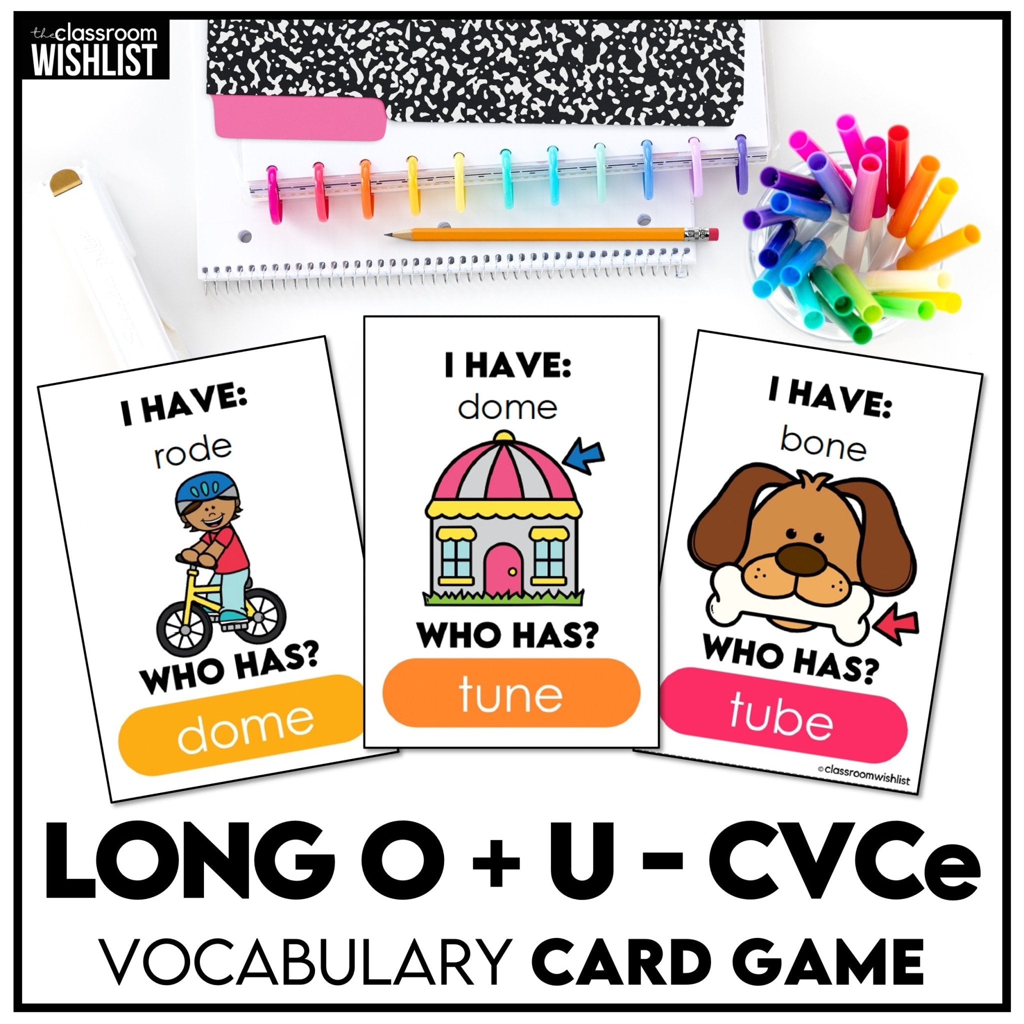 Long O & U Card Game – CVCe - Magic E - Silent E Game