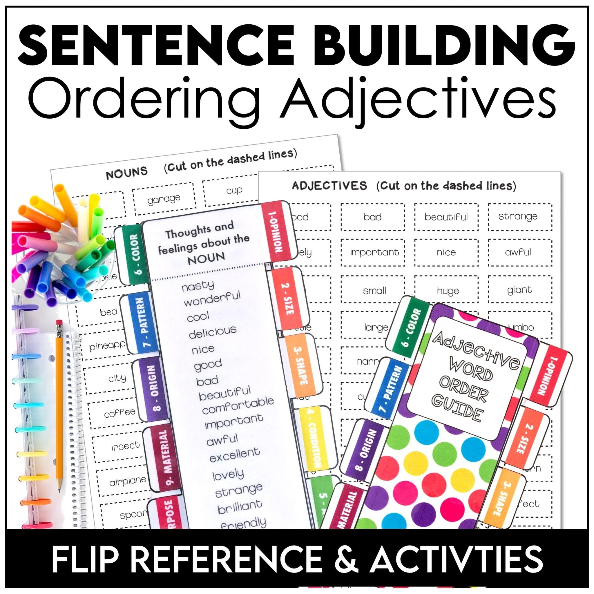 Adjective Sentence Builder: Grammar Reference