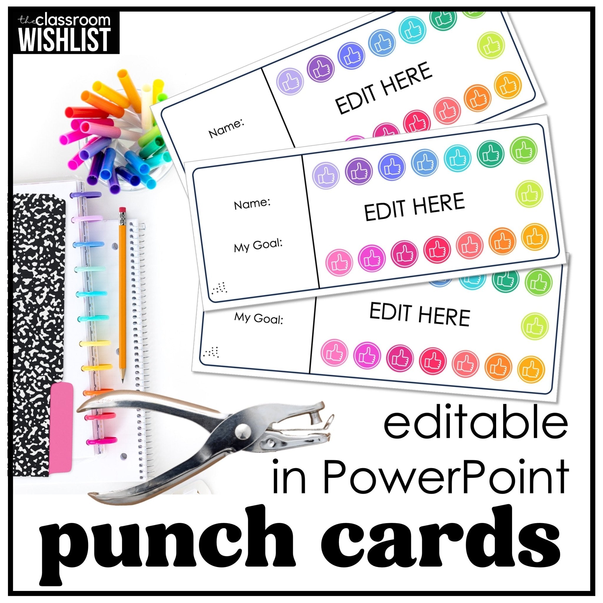 Reward & Incentive Punch Cards – Behavior & Goal Awards