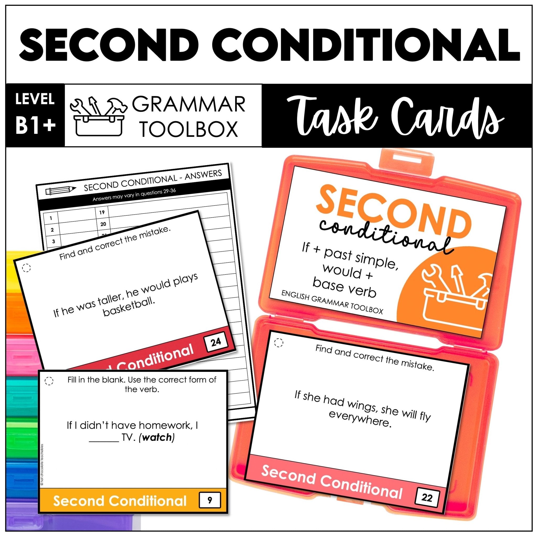 Second Conditional Task Cards | ESL Grammar