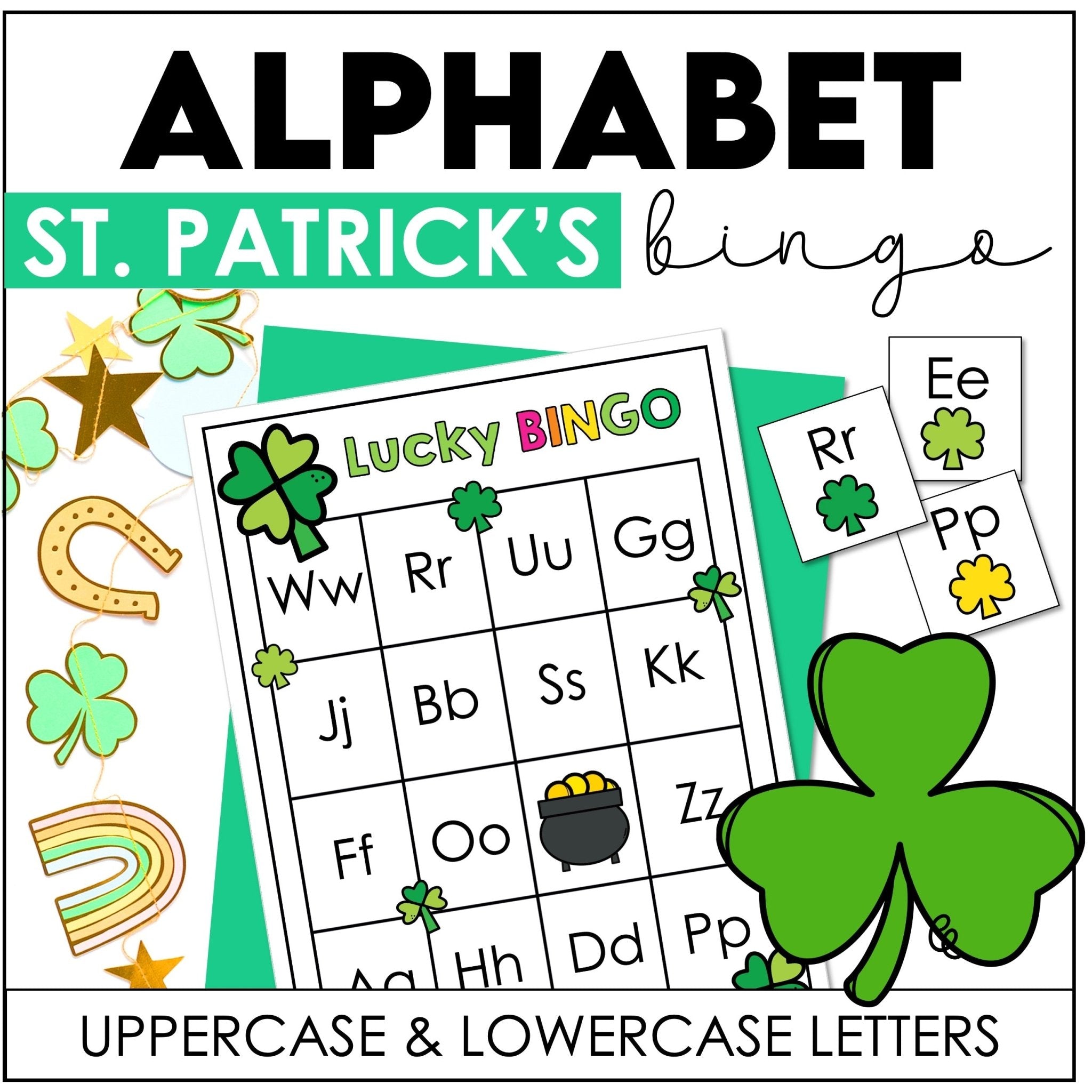 St. Patrick's Day ABC Bingo Game - Uppercase Letters A-Z