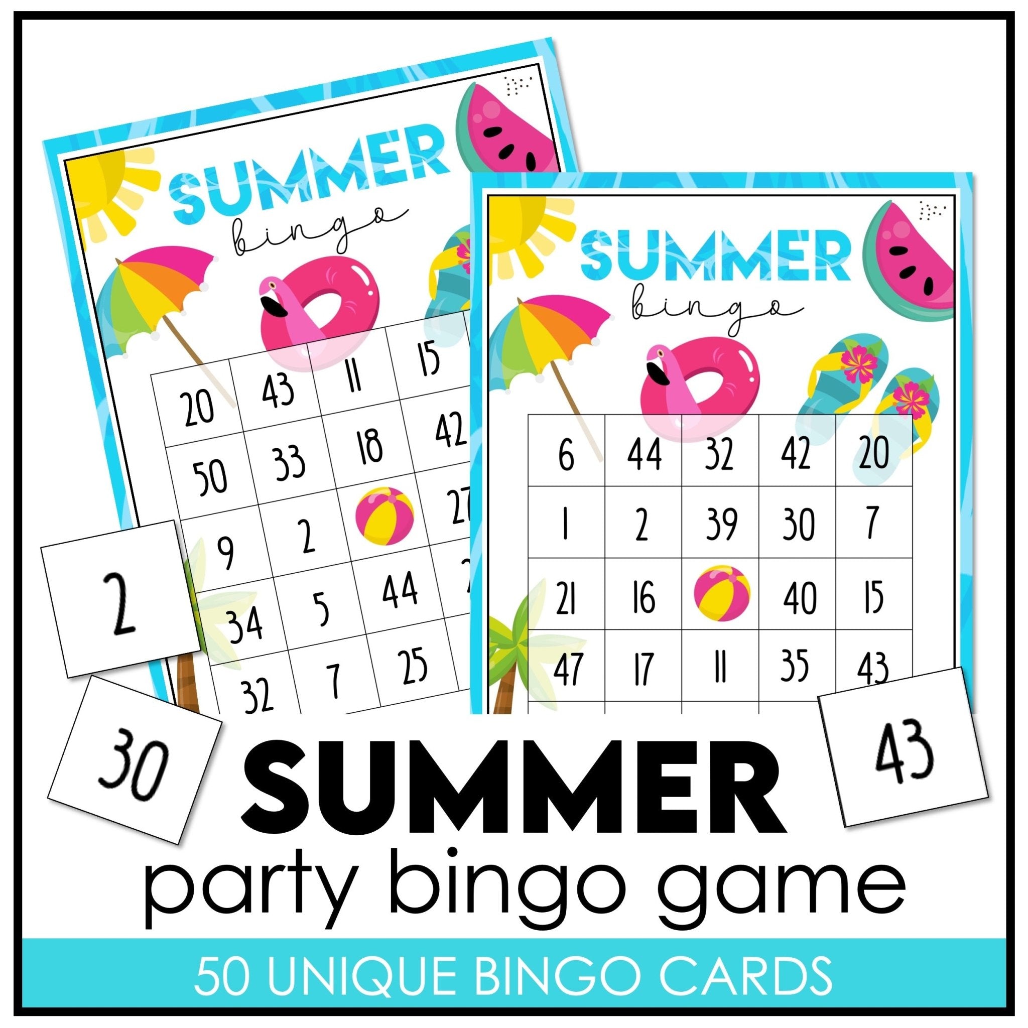 Summer Vacation Bingo - End of Year Party Game – Hot Chocolate Teachables
