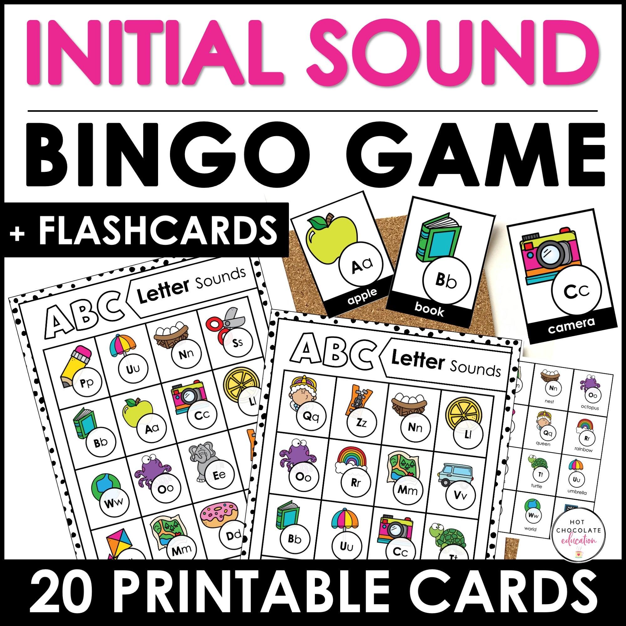 Alphabet Letter Bingo Game - Sound Recognition Activity