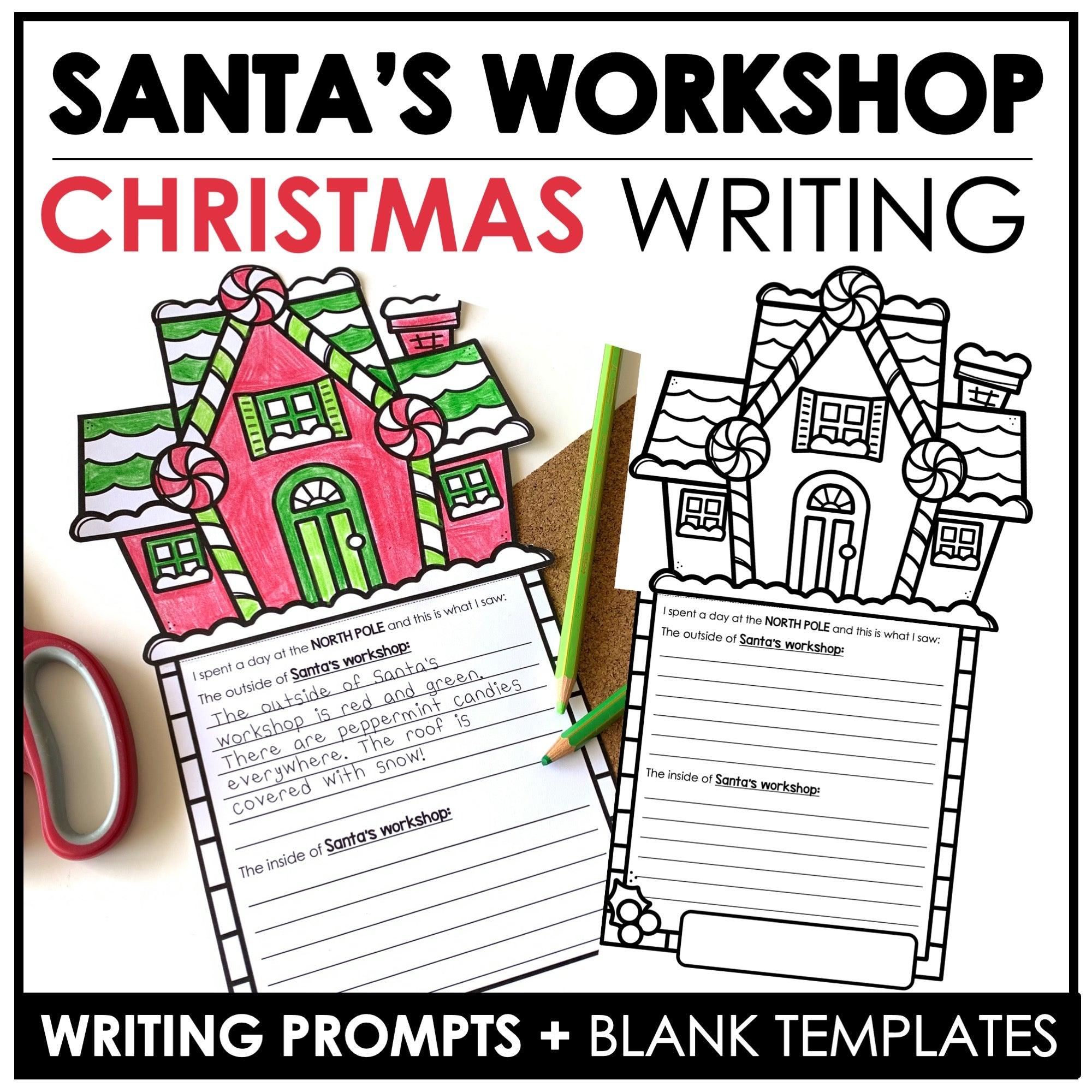 Christmas Descriptive Writing + Craft Templates for ESL