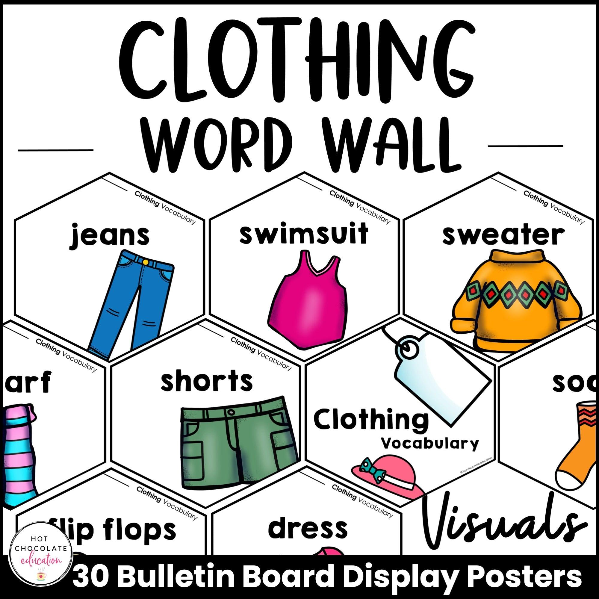 Clothing Vocabulary Posters | Word Wall