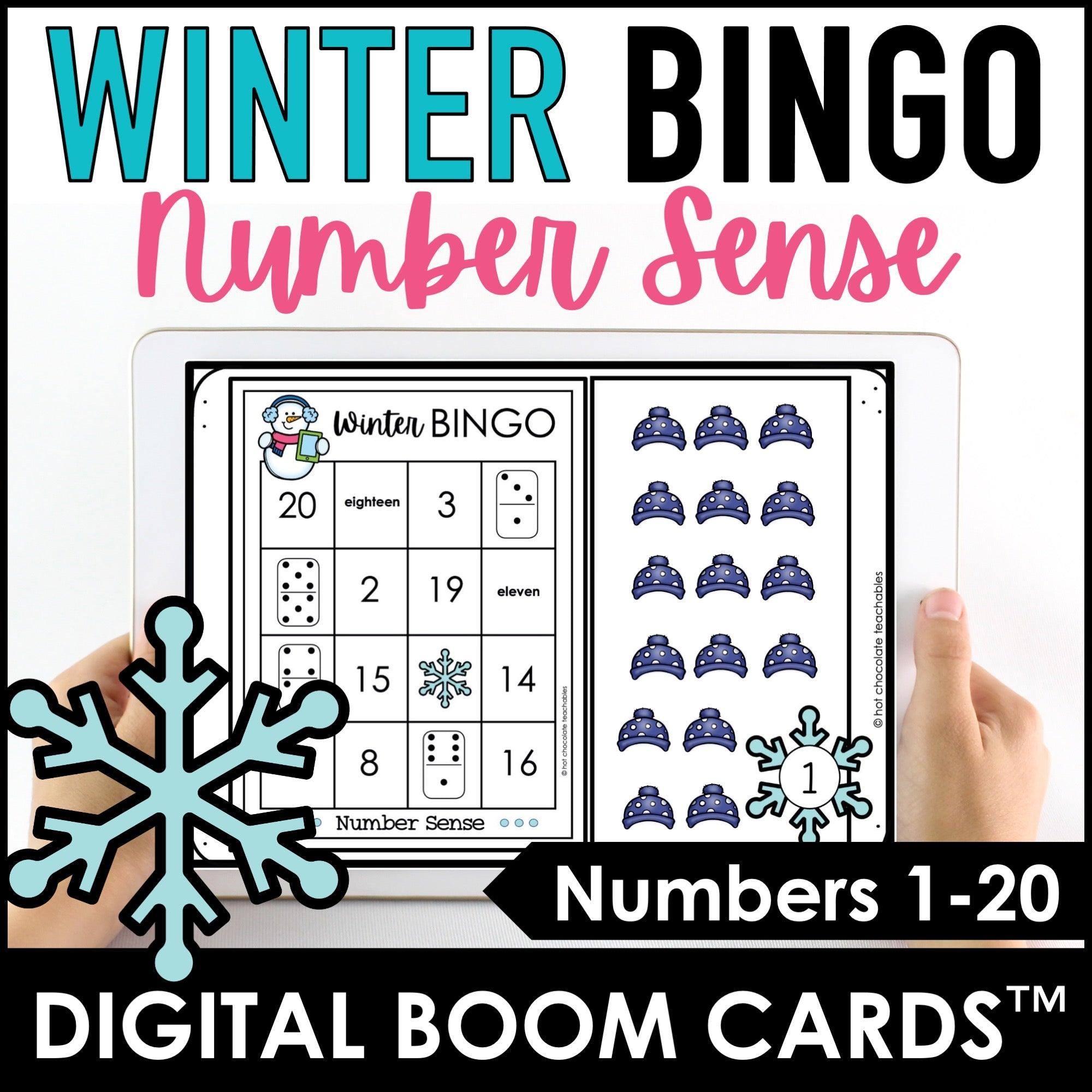 Digital Bingo Game: Number Fluency 1-20
