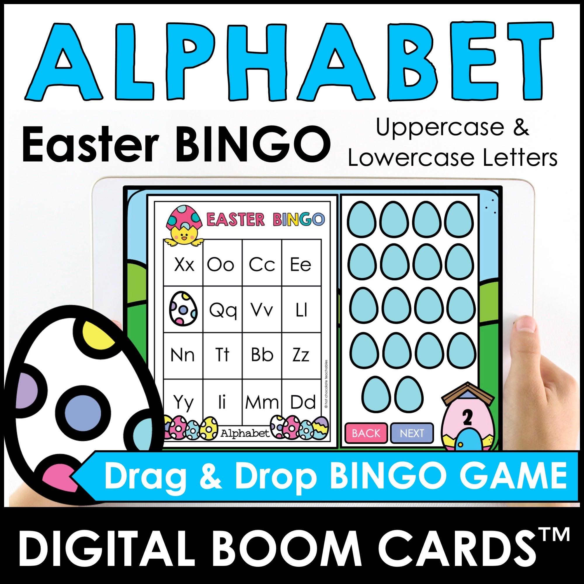 EASTER Alphabet Letter Bingo | Letter Recognition Boom Cards