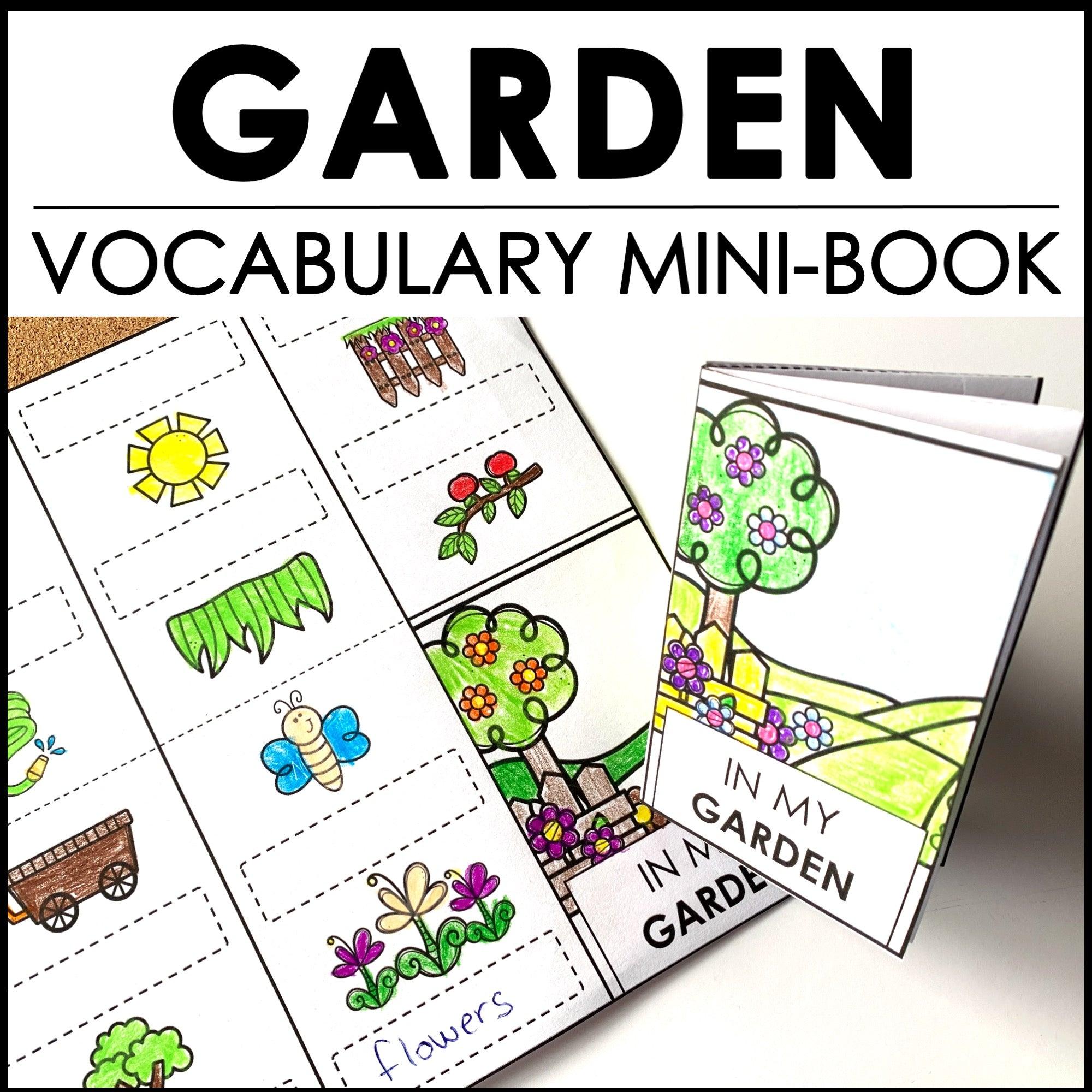 Garden Vocabulary Mini-Book | Outdoor Picture Dictionary
