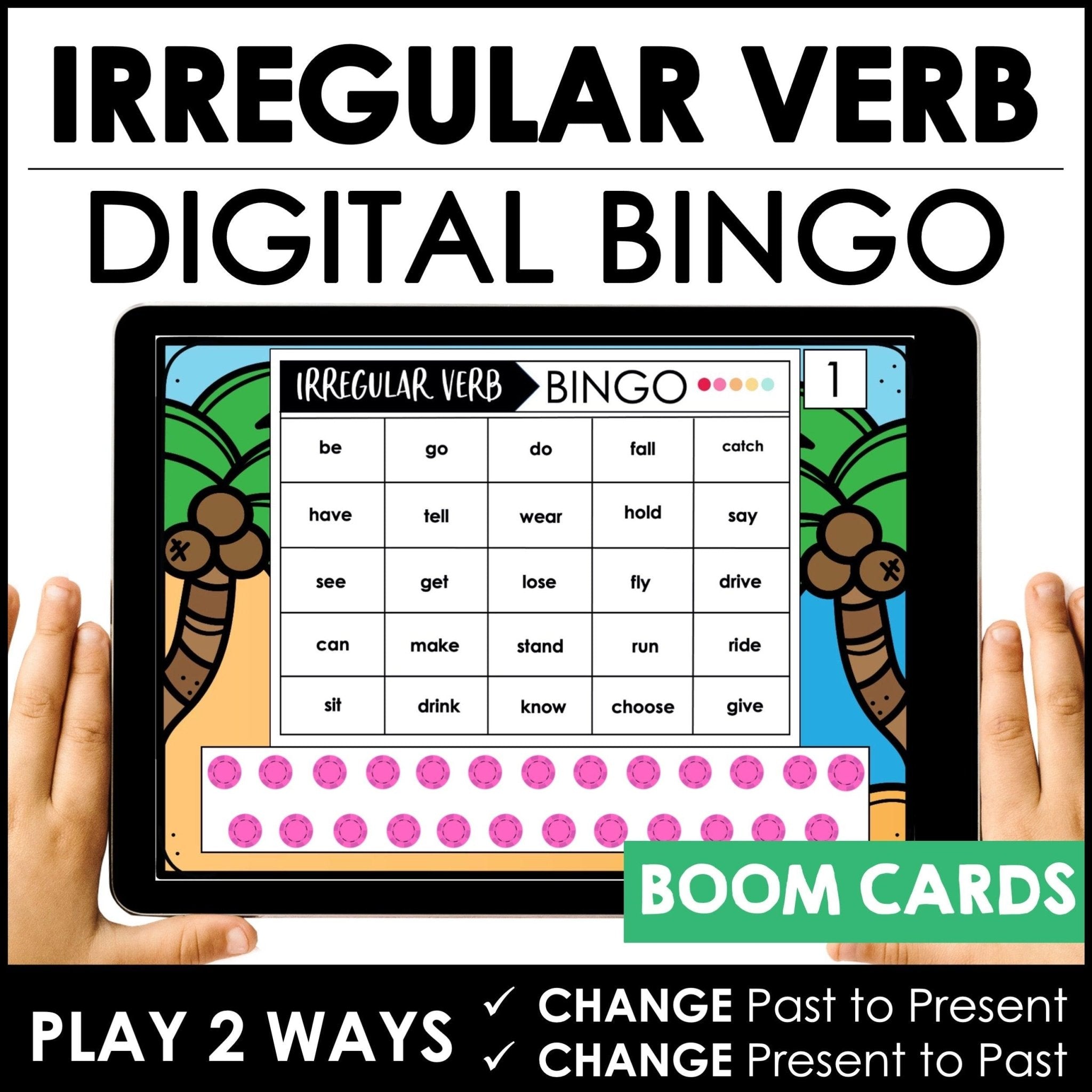 Irregular Verb Bingo Game - Boom Cards – Hot Chocolate Teachables