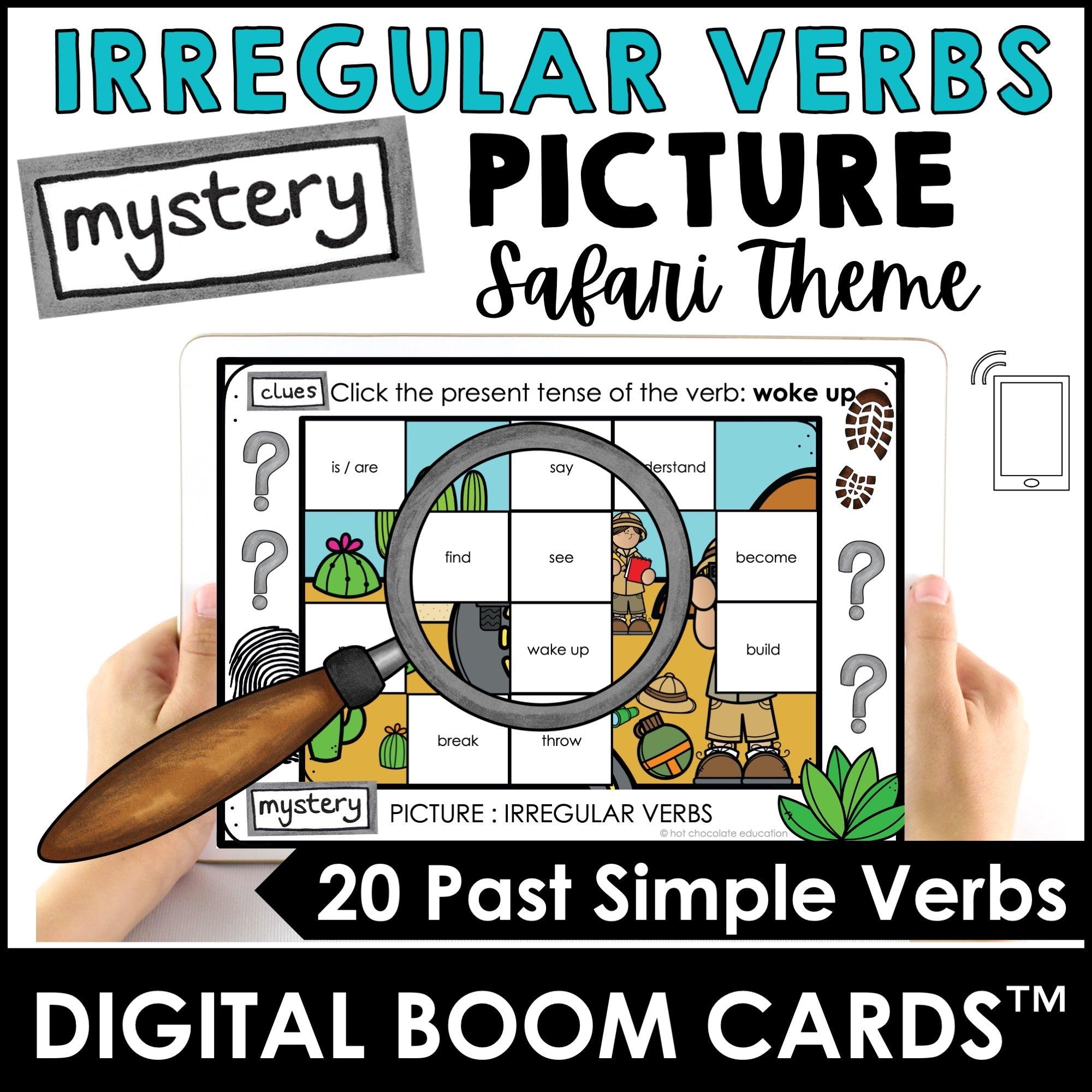 Irregular Verb Mystery Picture - Boom Cards
