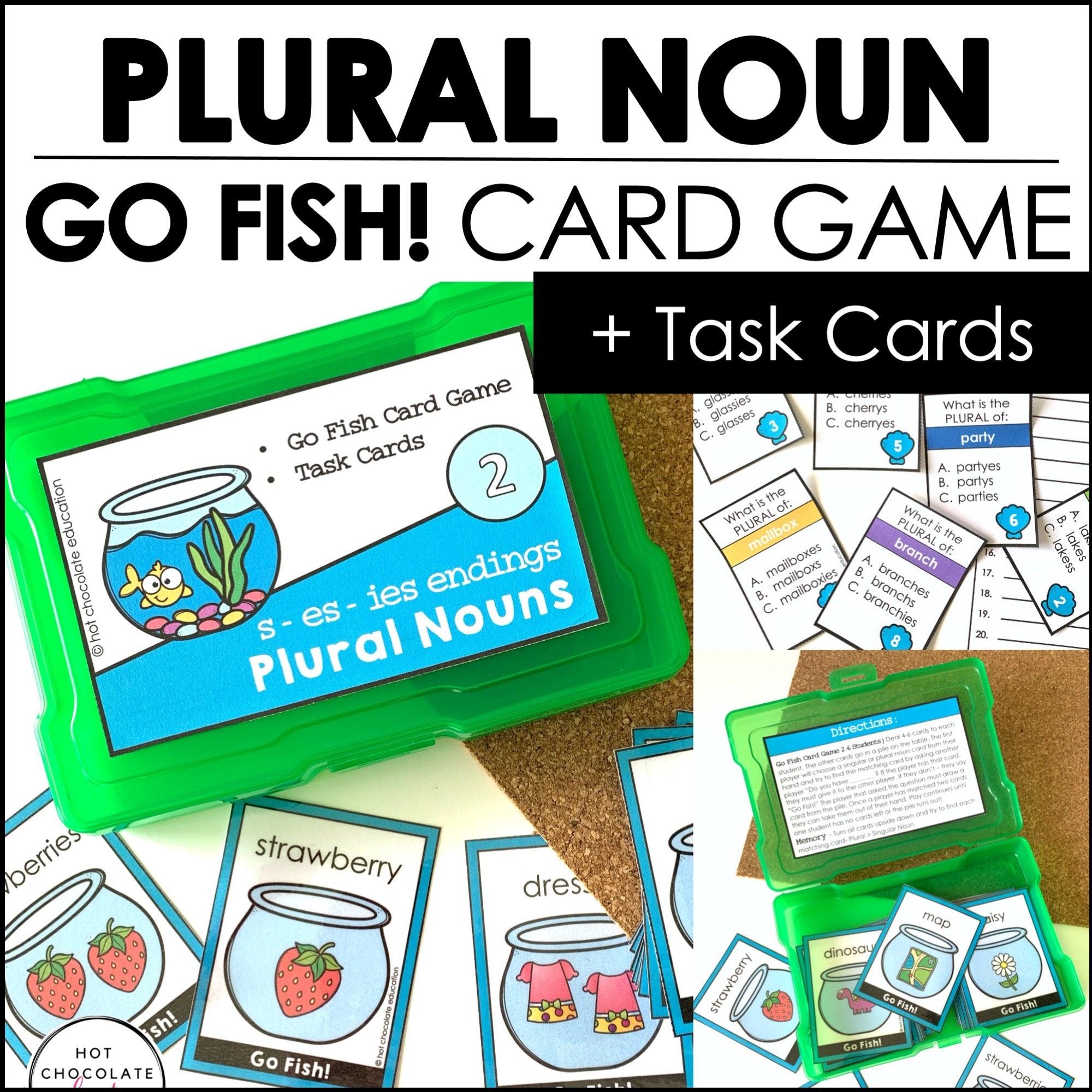 Grammar Game & Task Cards: Regular Plural Nouns
