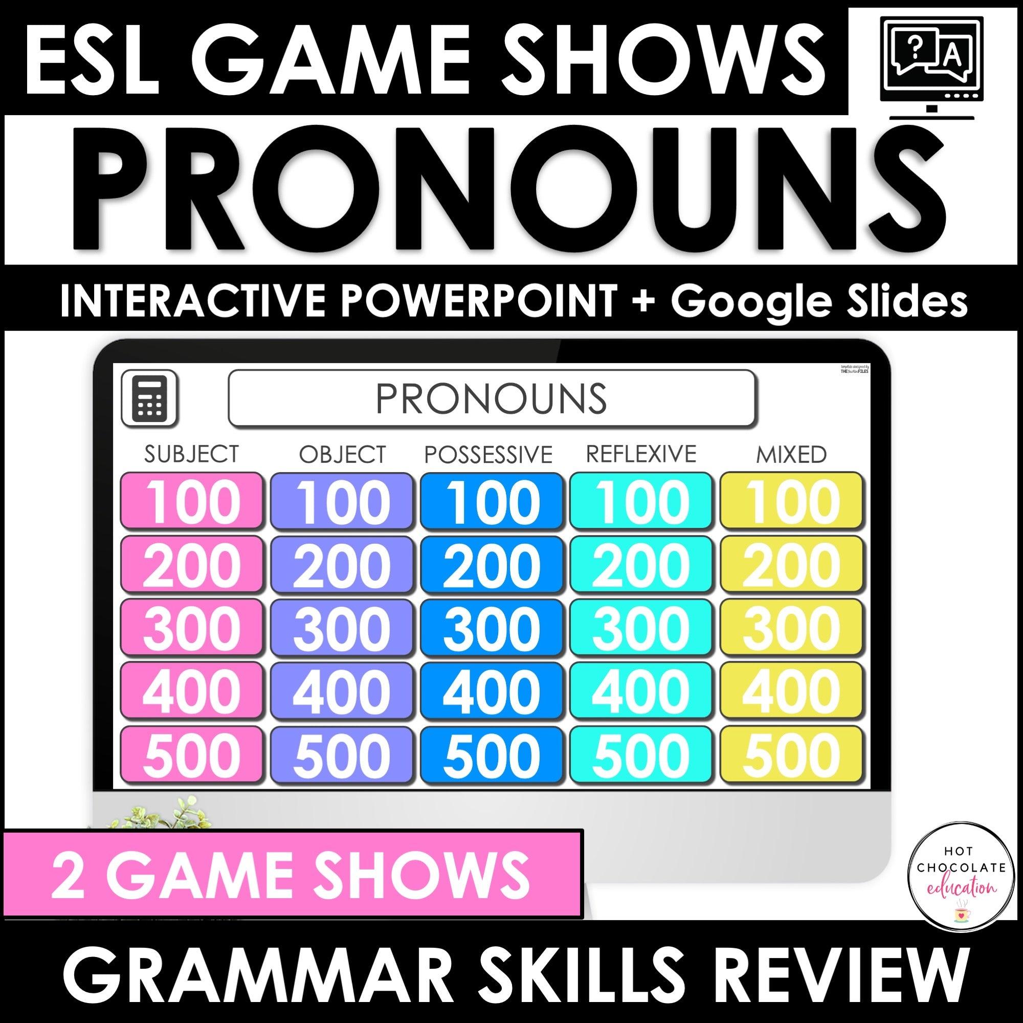 Pronoun Game Show - Subject, Object, Possessive!