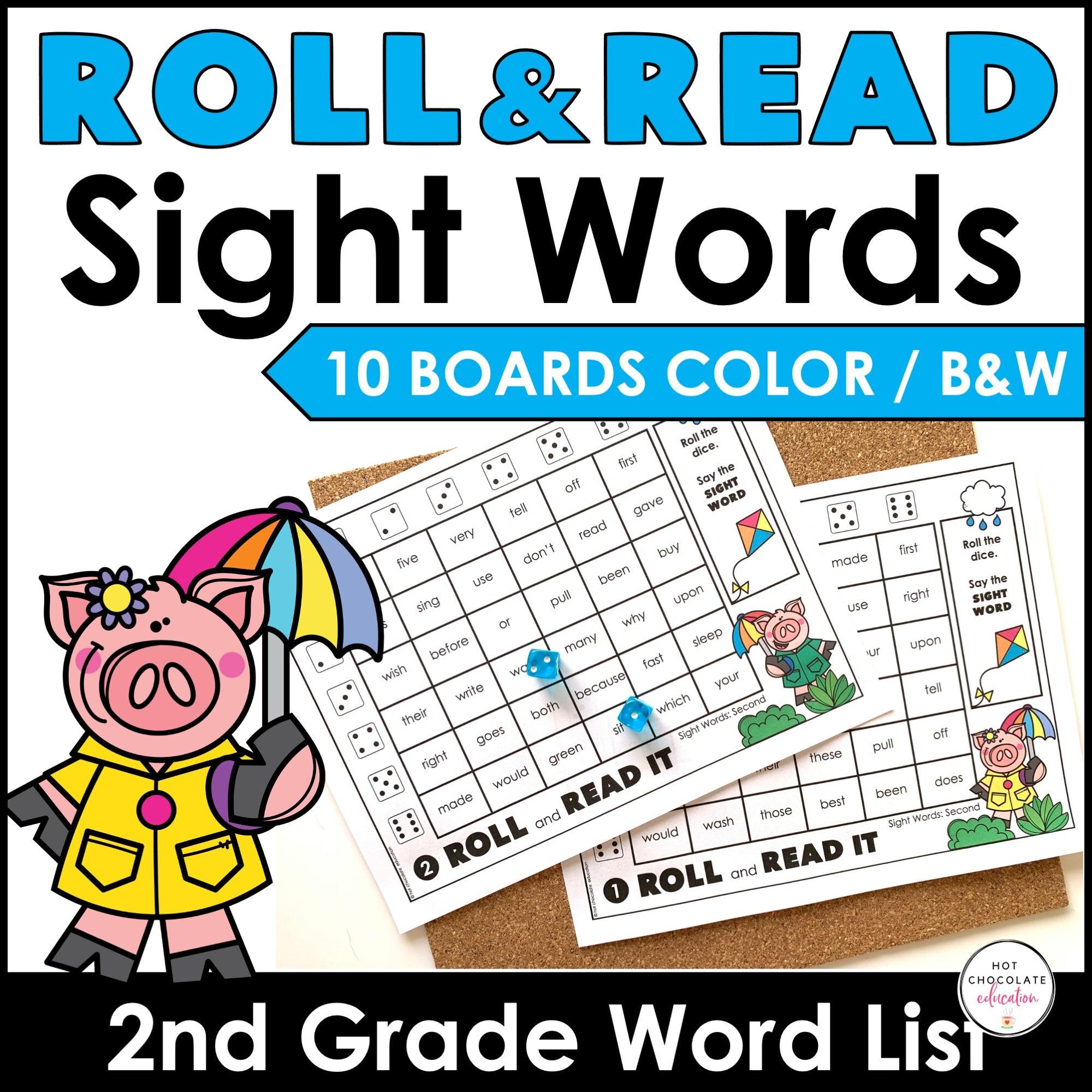 Grade 2 Sight Words Roll & Read Boards - Dolch List