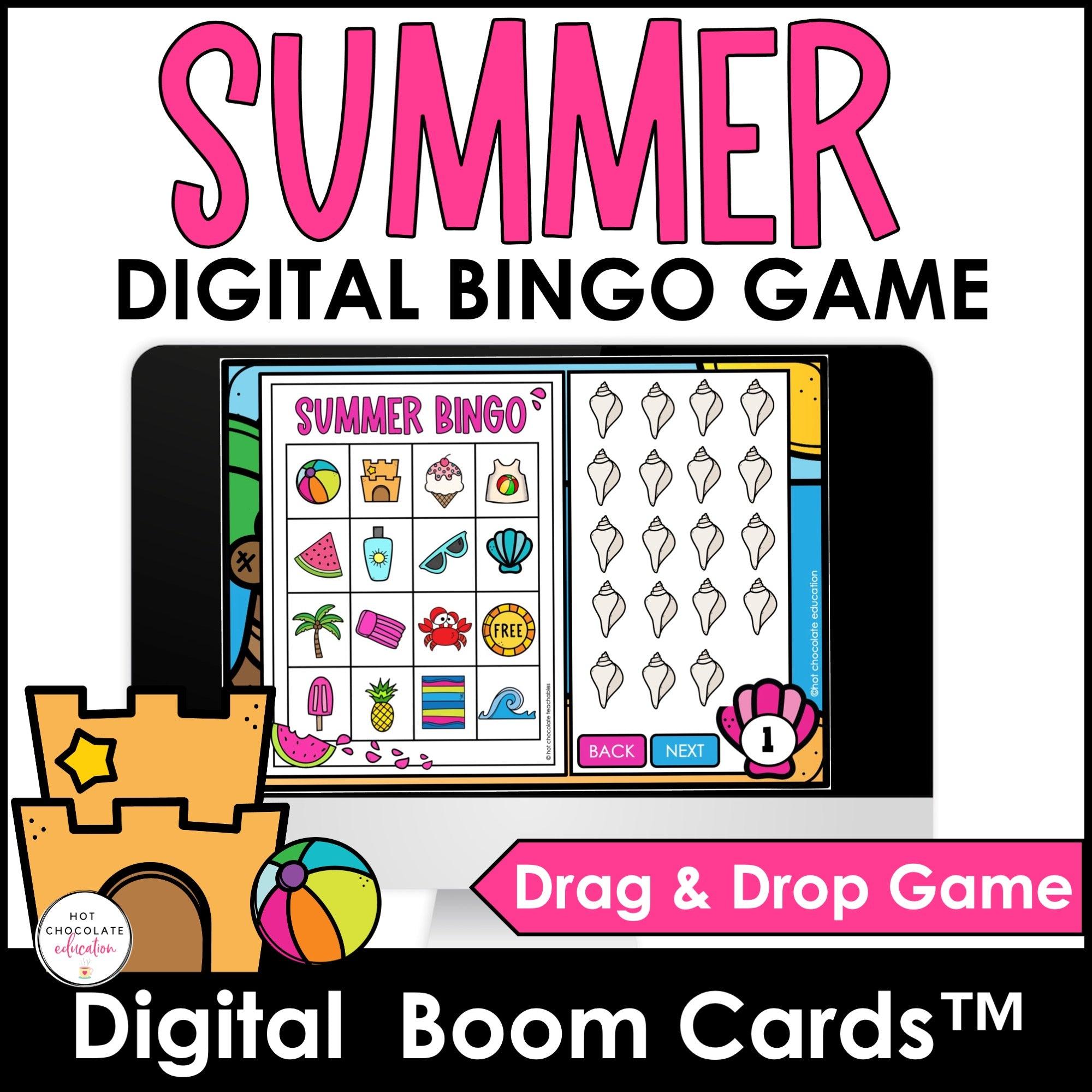 End of Year Vocabulary Builder – Summer Bingo Game