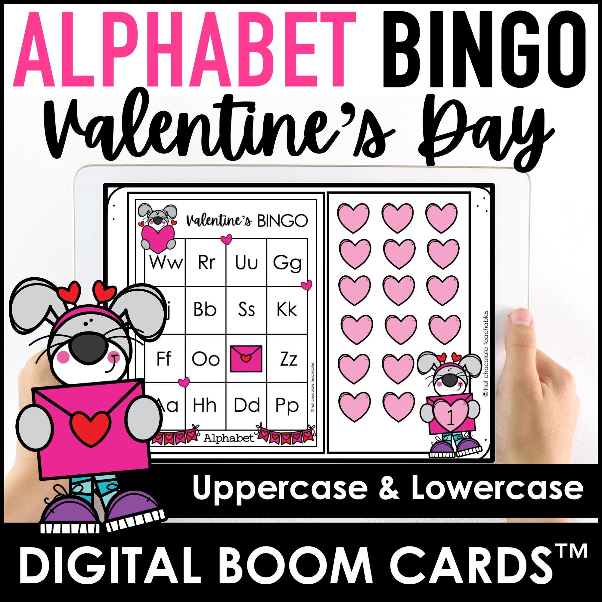 Valentine's Day Alphabet Fluency Bingo Game