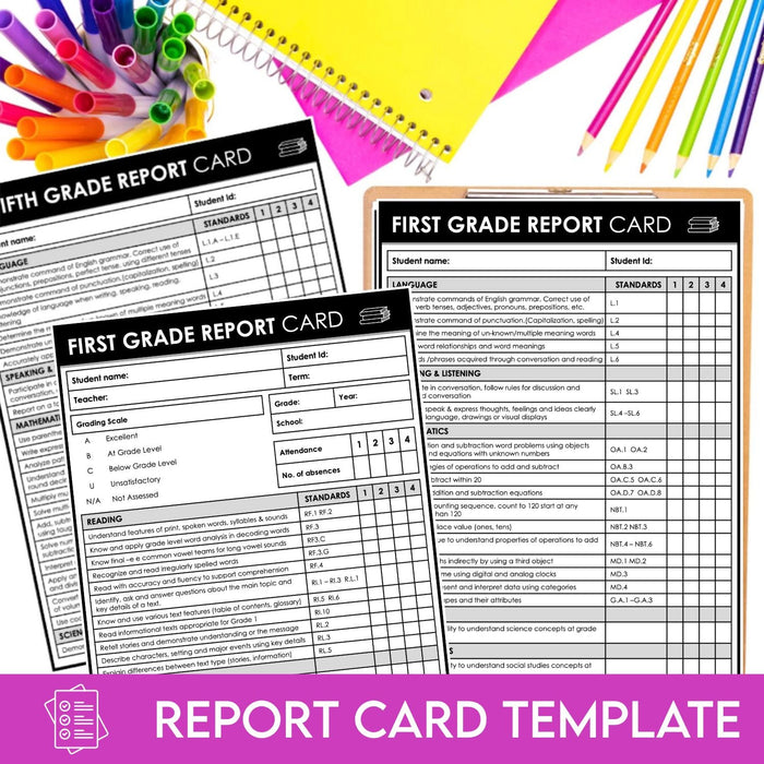 Editable Report Card Templates to make your life Easier!