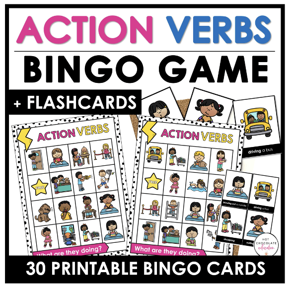 Action Verbs Present Continuous Activities Bundle