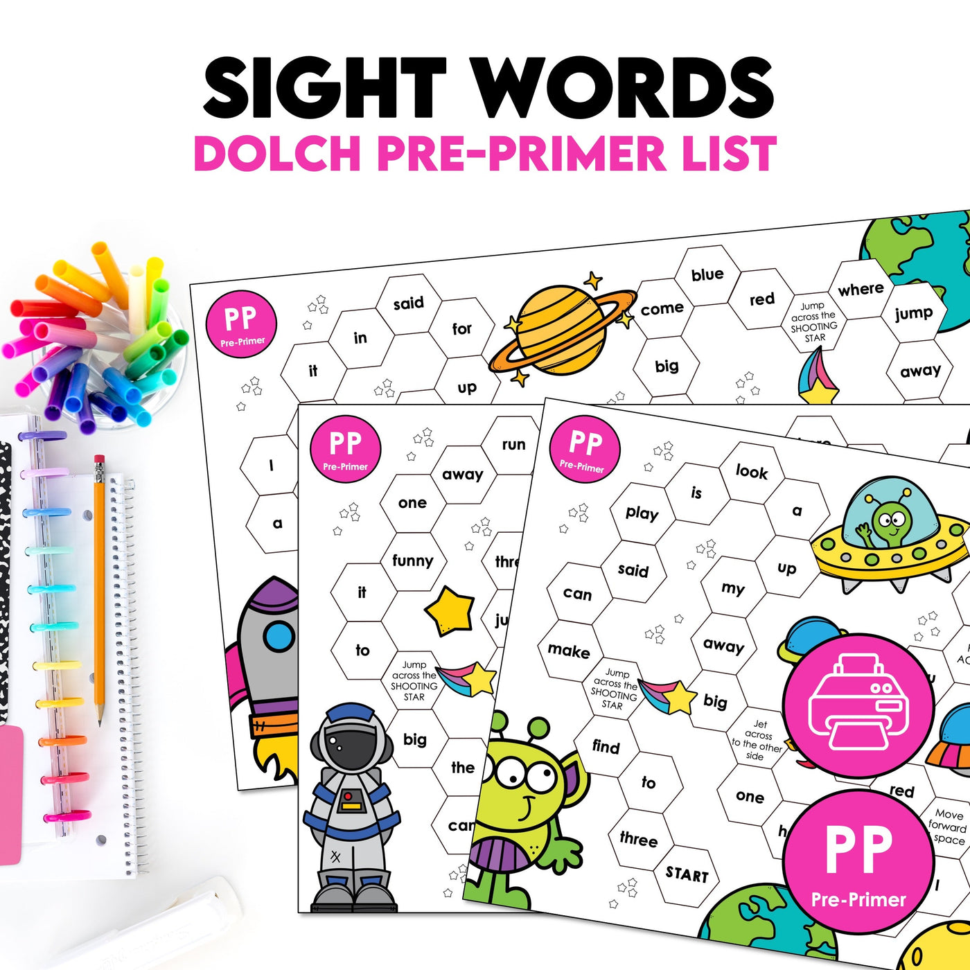 Dolch Sight Words | Pre-Primer Through 3rd Grade - Hot Chocolate Teachables