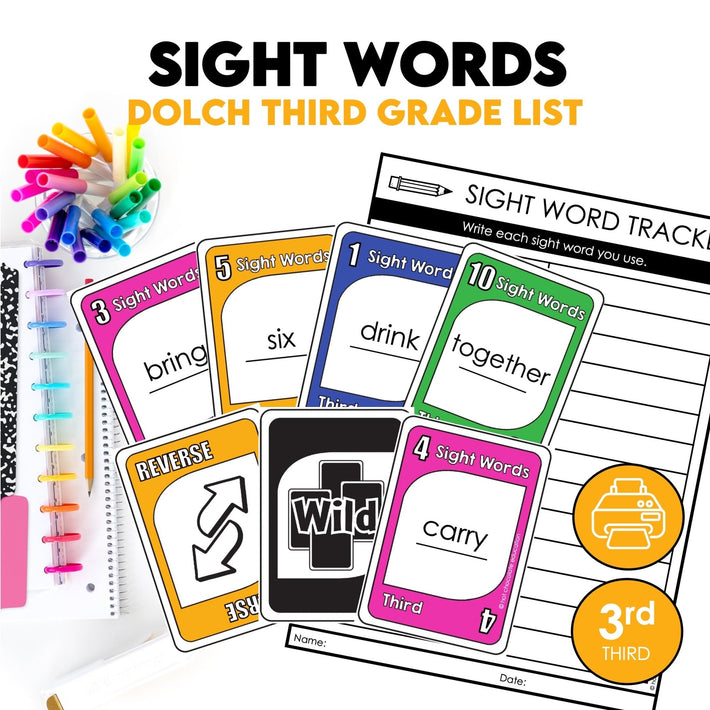 Dolch Sight Words | Pre-Primer Through 3rd Grade - Hot Chocolate Teachables