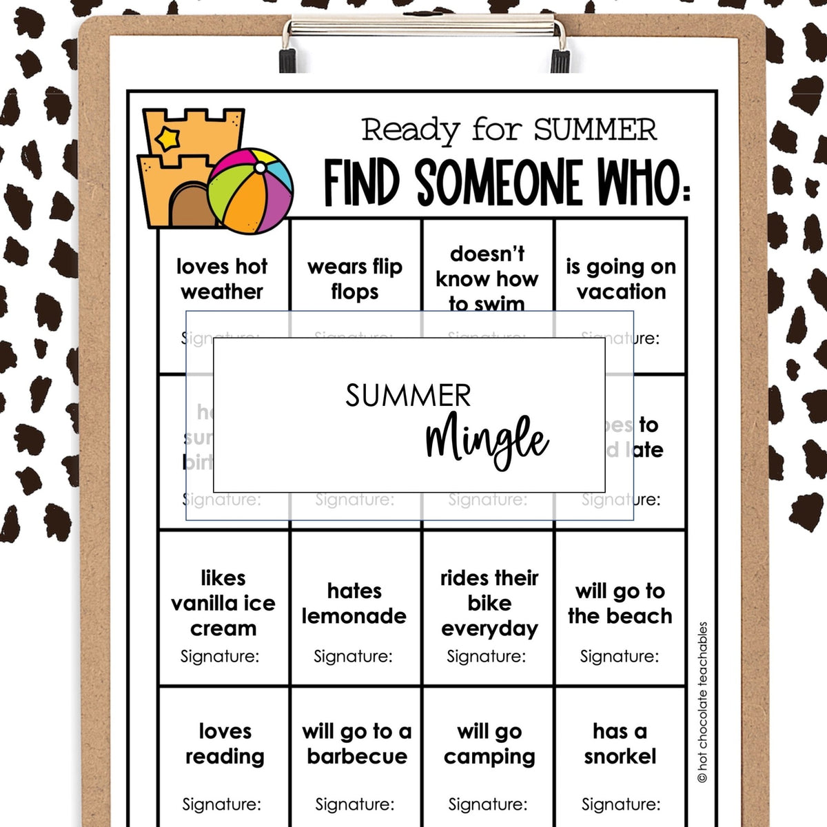 Find Someone Who Activities- Hot Chocolate Teachables