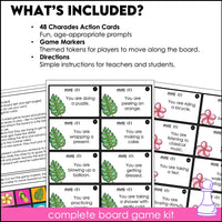 Action Verb Charades | Present Continuous Miming Board Game