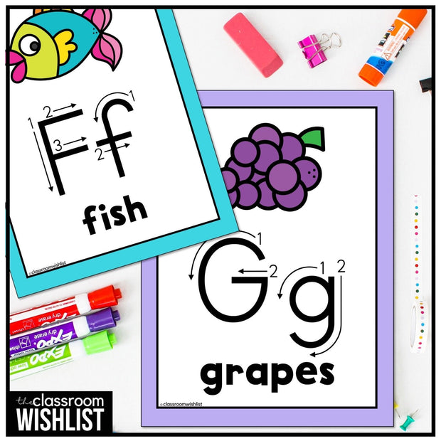 Alphabet Letter Formation Posters | Uppercase & Lowercase