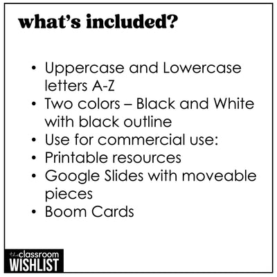 Alphabet Letter Hearts | Uppercase & Lowercase Moveable Clipart – Hot ...