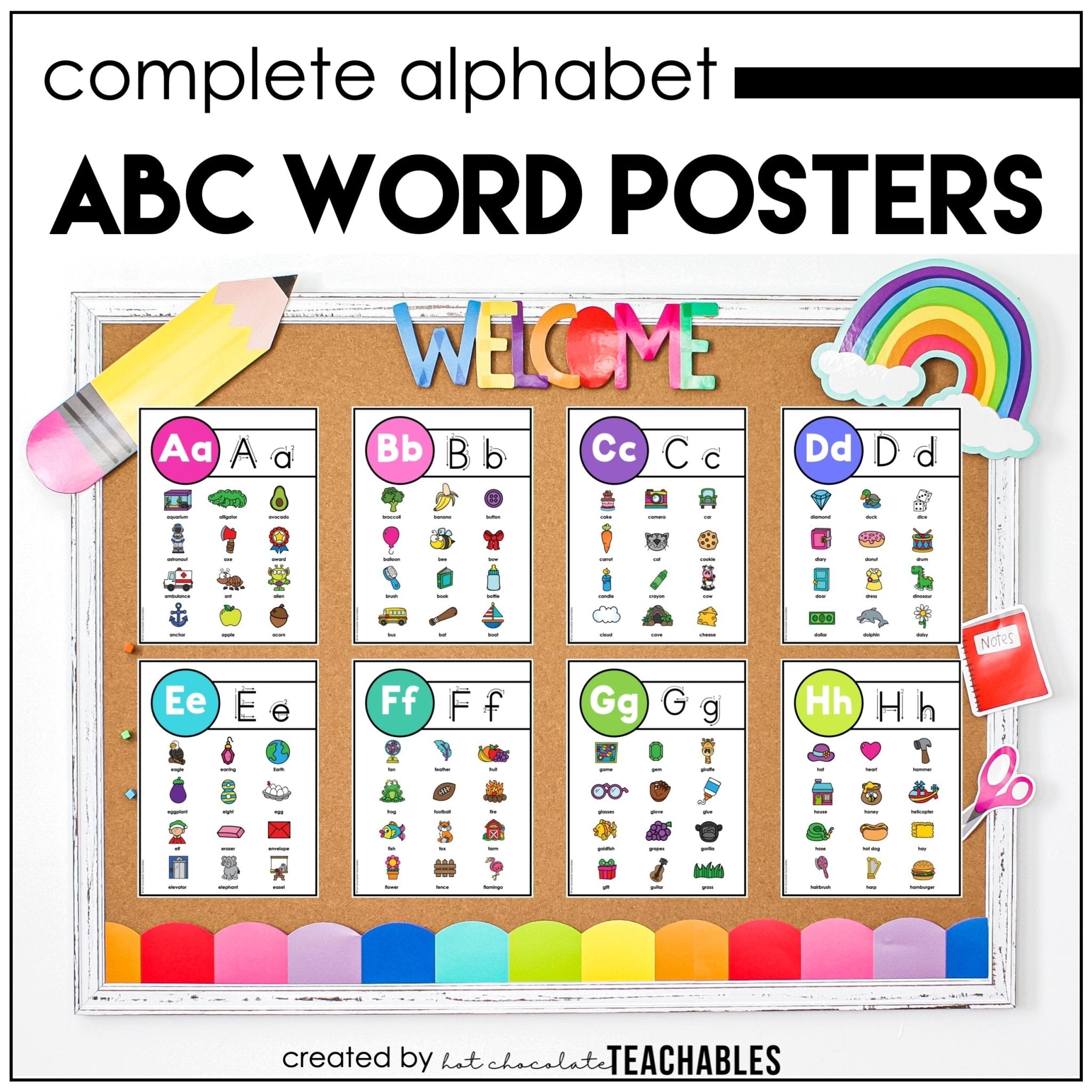 Alphabet Letter Recognition Posters and Word Reference for ESL – Hot ...