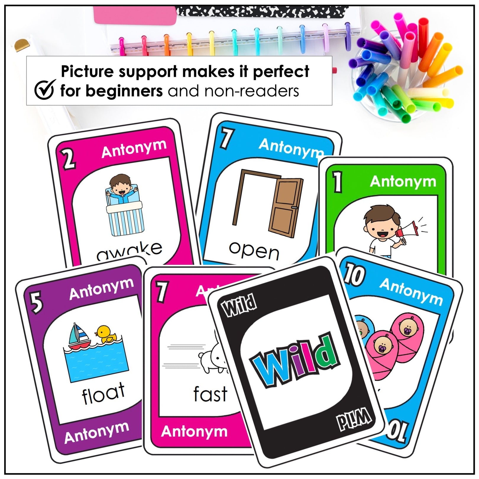Antonyms | Opposites : Vocabulary Building Card Game