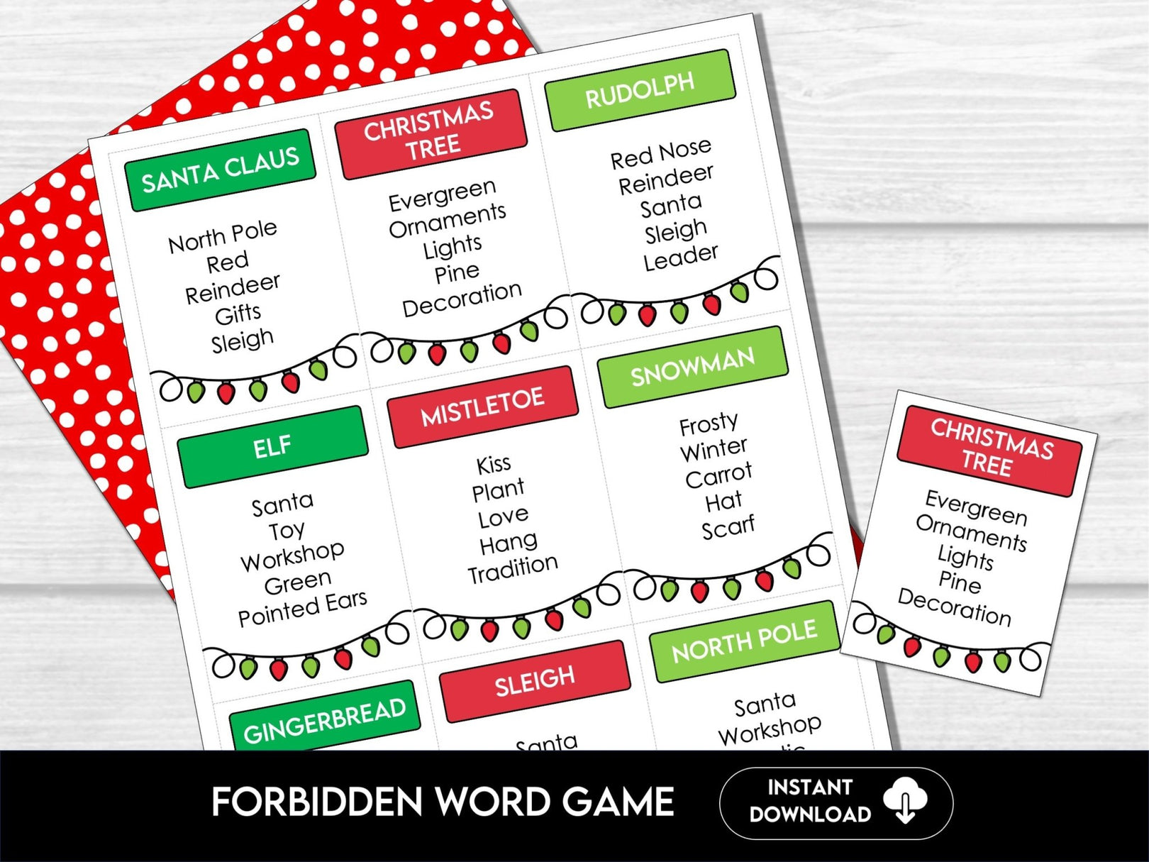 Christmas Forbidden Word Game | Holiday Guess The Word Game