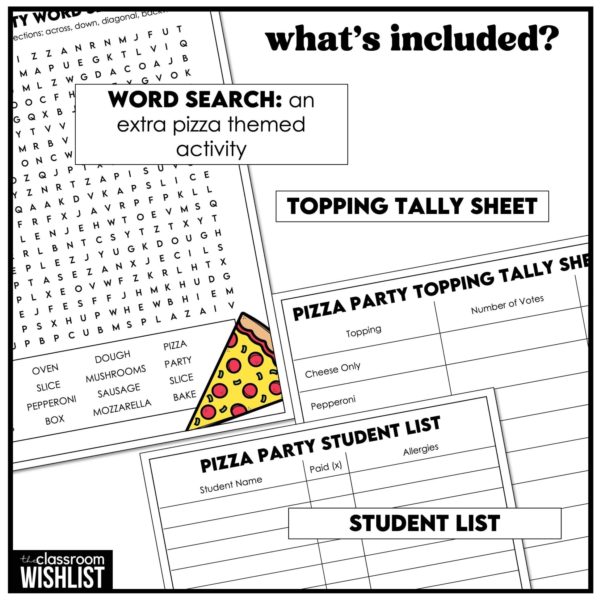 Classroom Pizza Party Planning Kit | Letter to Parents