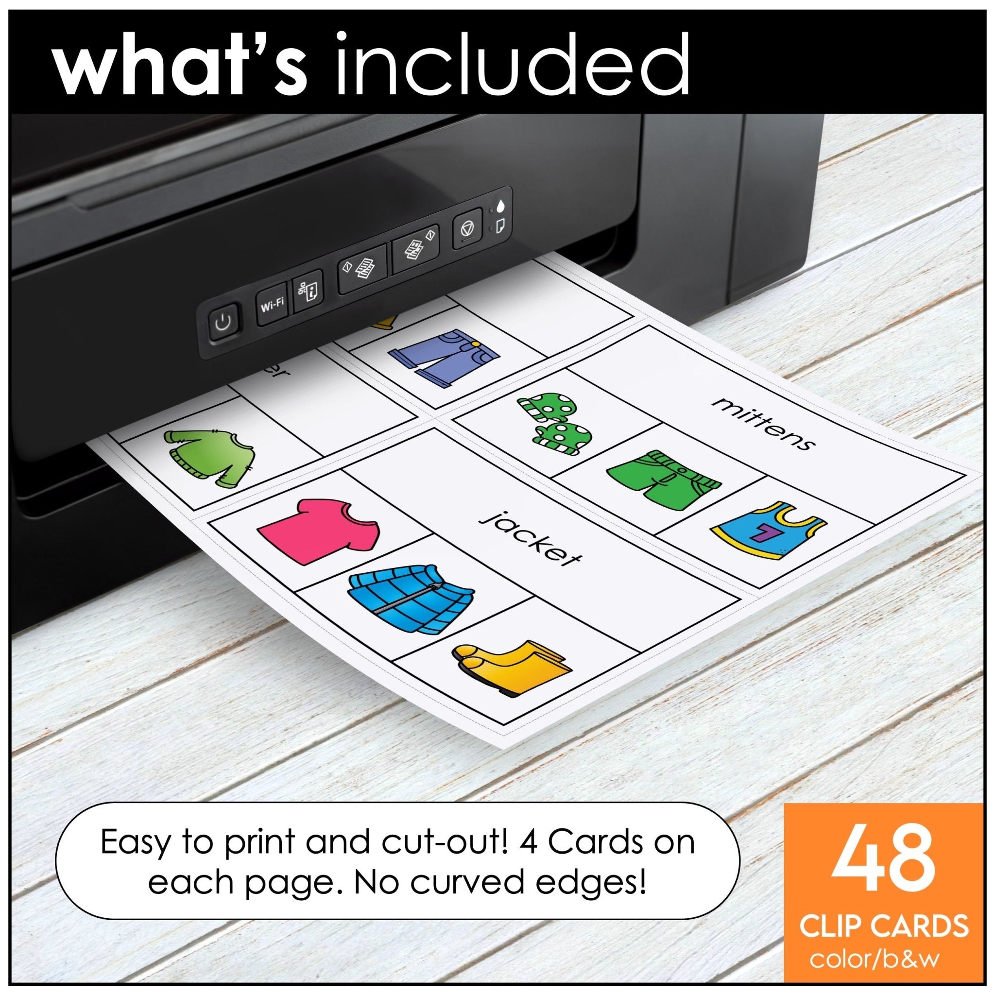 Clothes Vocabulary | Clothing CLIP CARDS for ELL - ESL - EFL – Hot ...