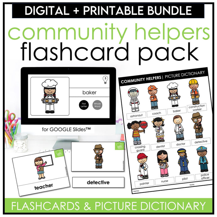 Community Helpers Flashcard Bundle for ESL EFL ELL