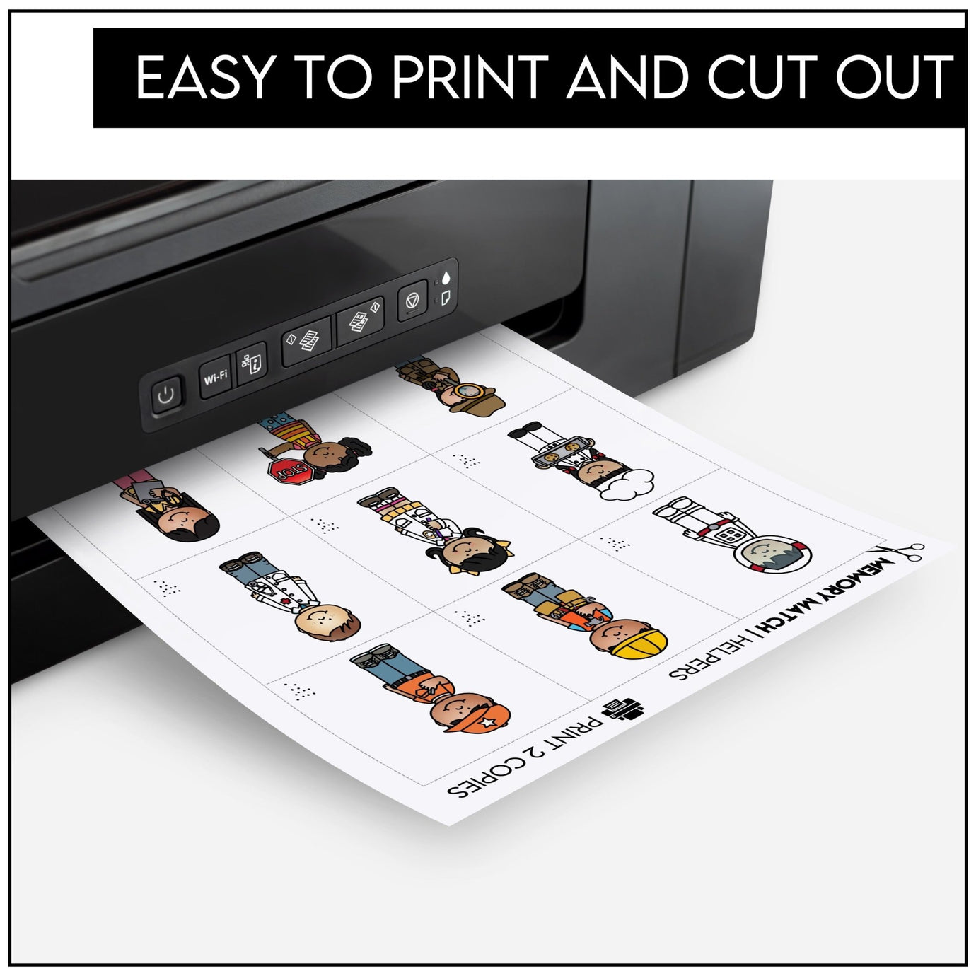 Community Helpers Memory Game | Job Vocabulary Picture Match